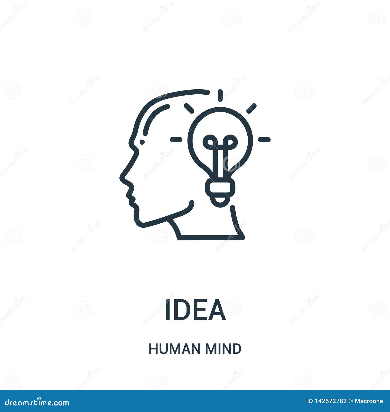 Idea Icon Vector from Human Mind Collection. Thin Line Idea Outline ...