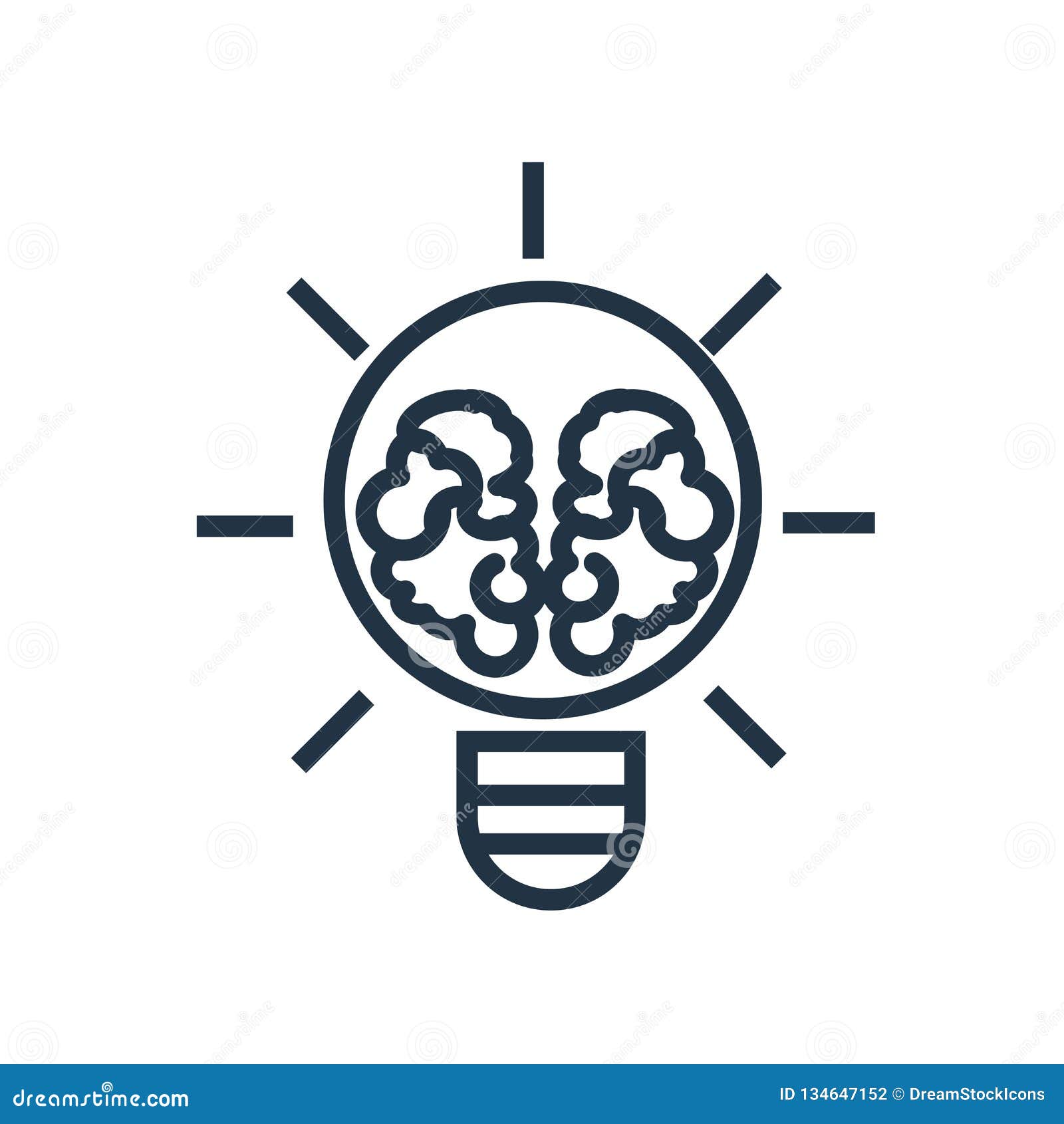 Idea Icon Vector Isolated on White Background, Idea Sign Stock Vector ...