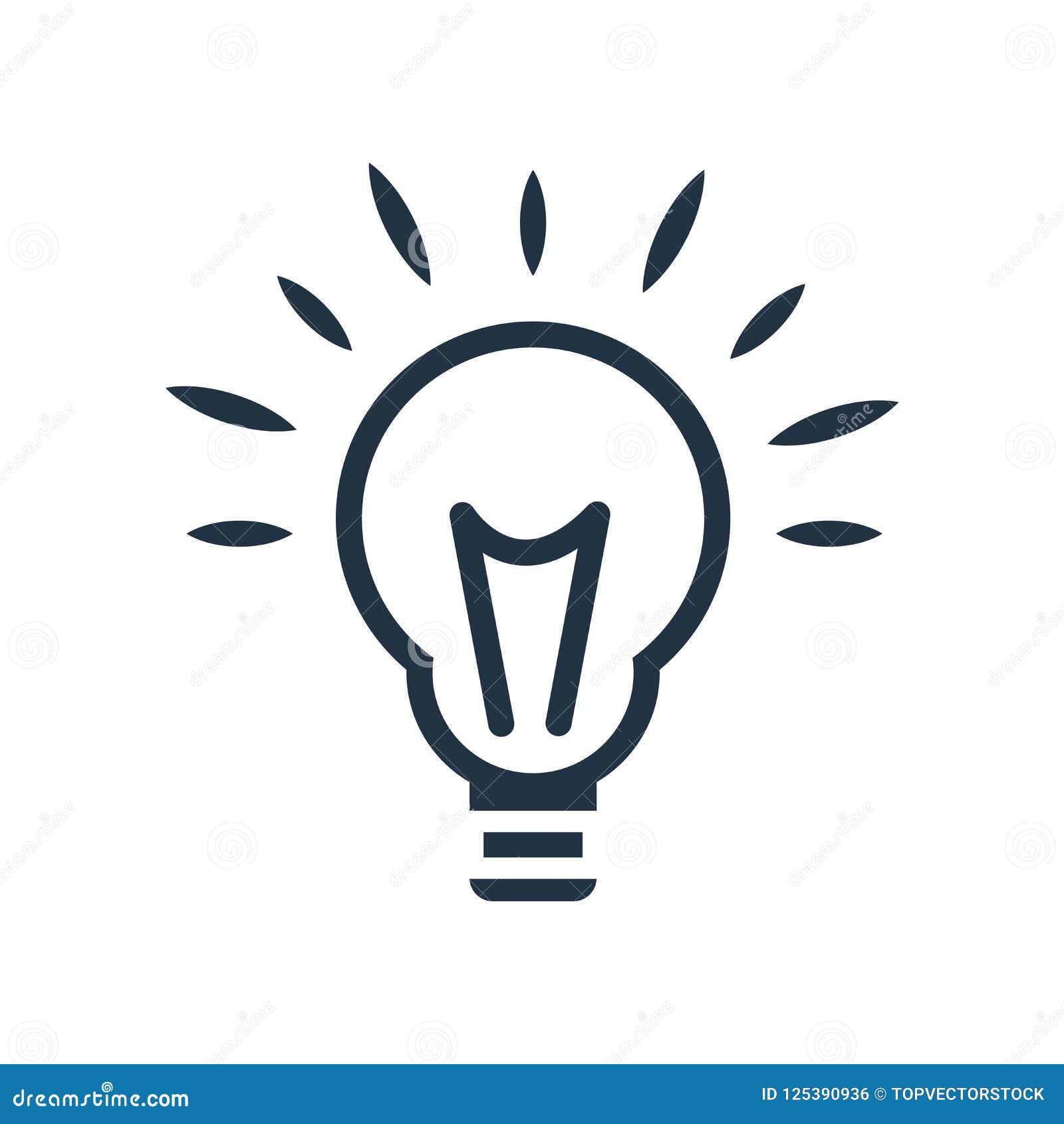 Idea Icon Vector Isolated on White Background, Idea Sign Stock Vector ...