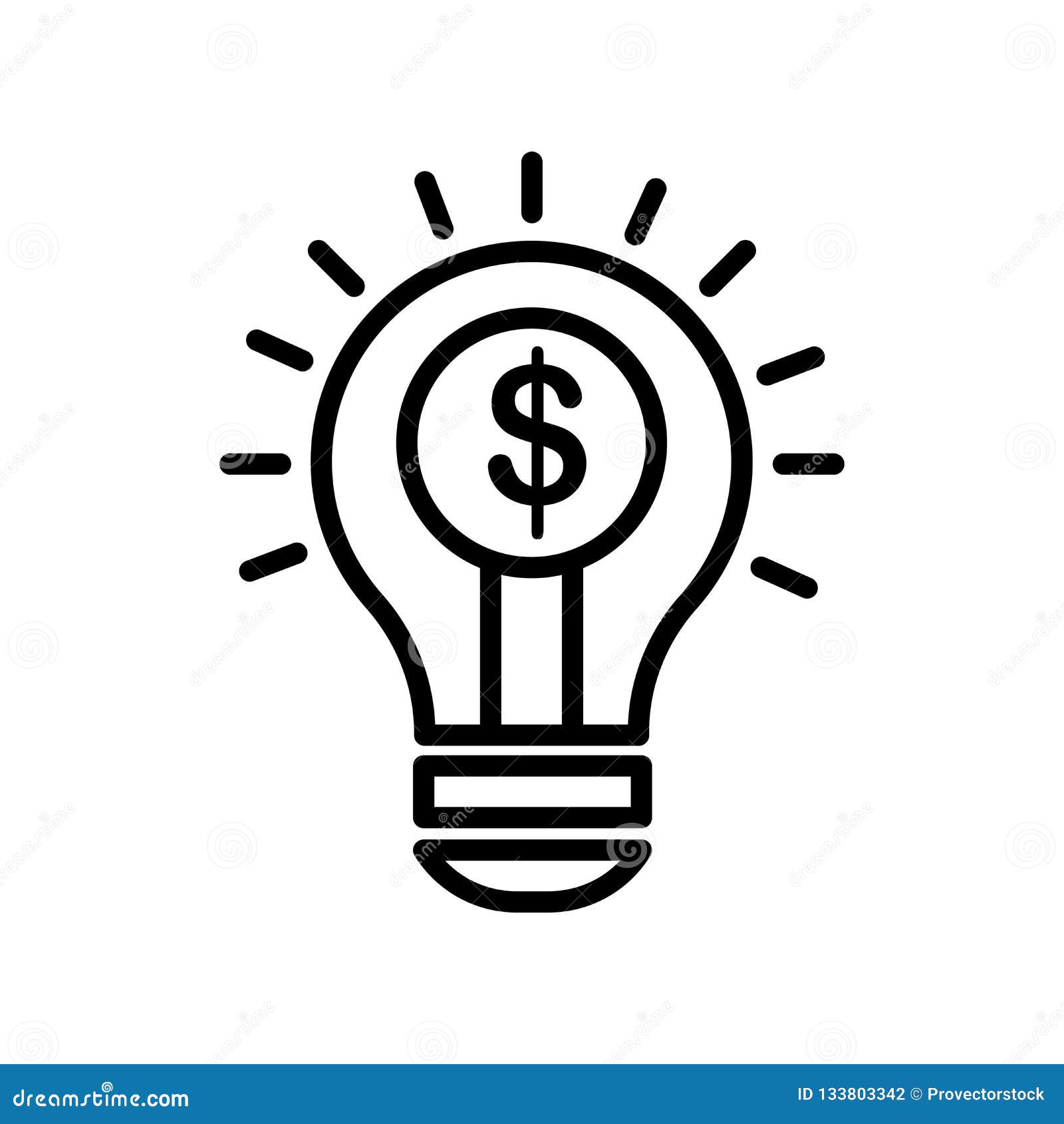 Idea Icon Vector Sign and Symbol Isolated on White Background Stock ...