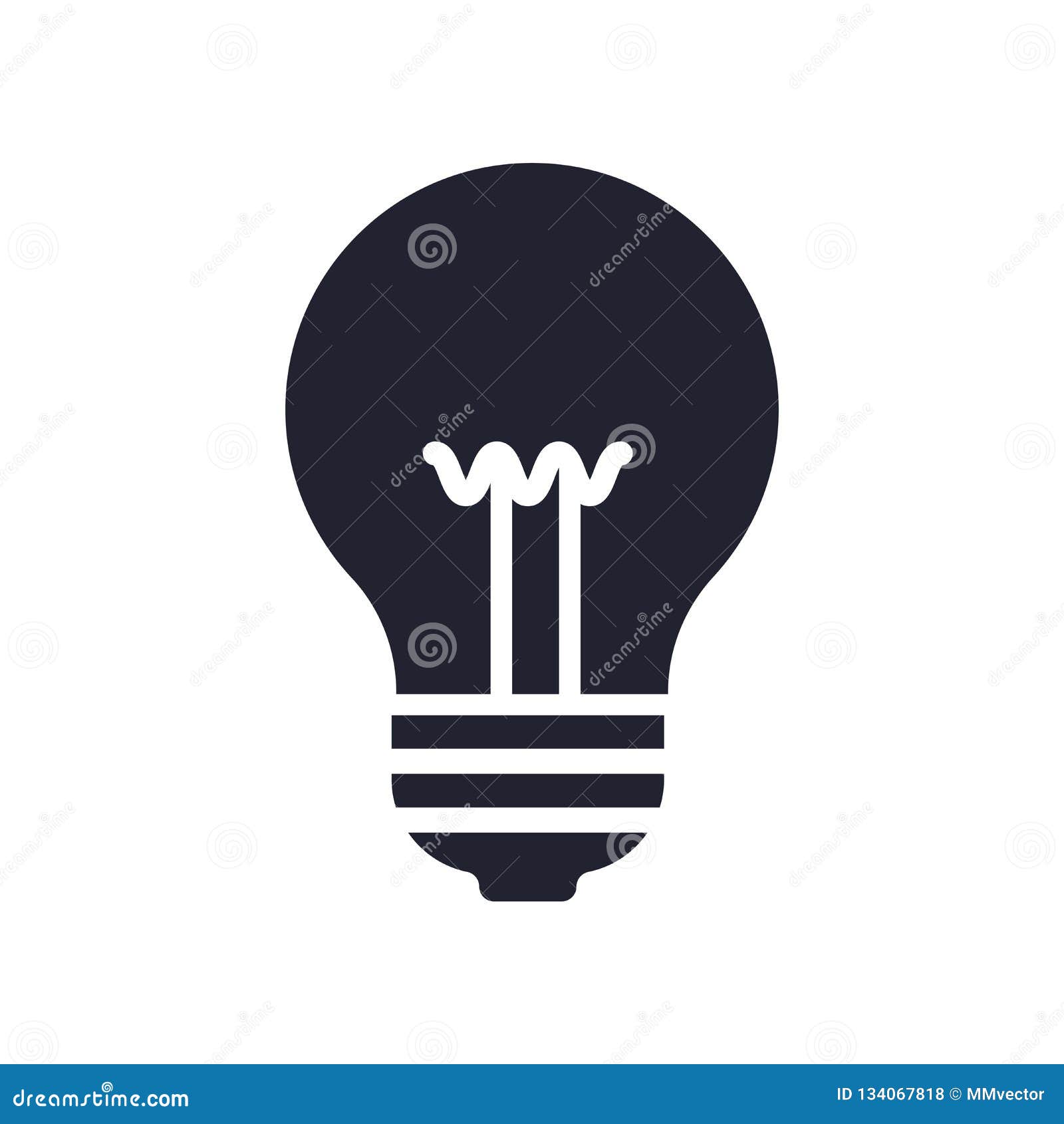 Idea Icon Vector Sign and Symbol Isolated on White Background, Idea ...