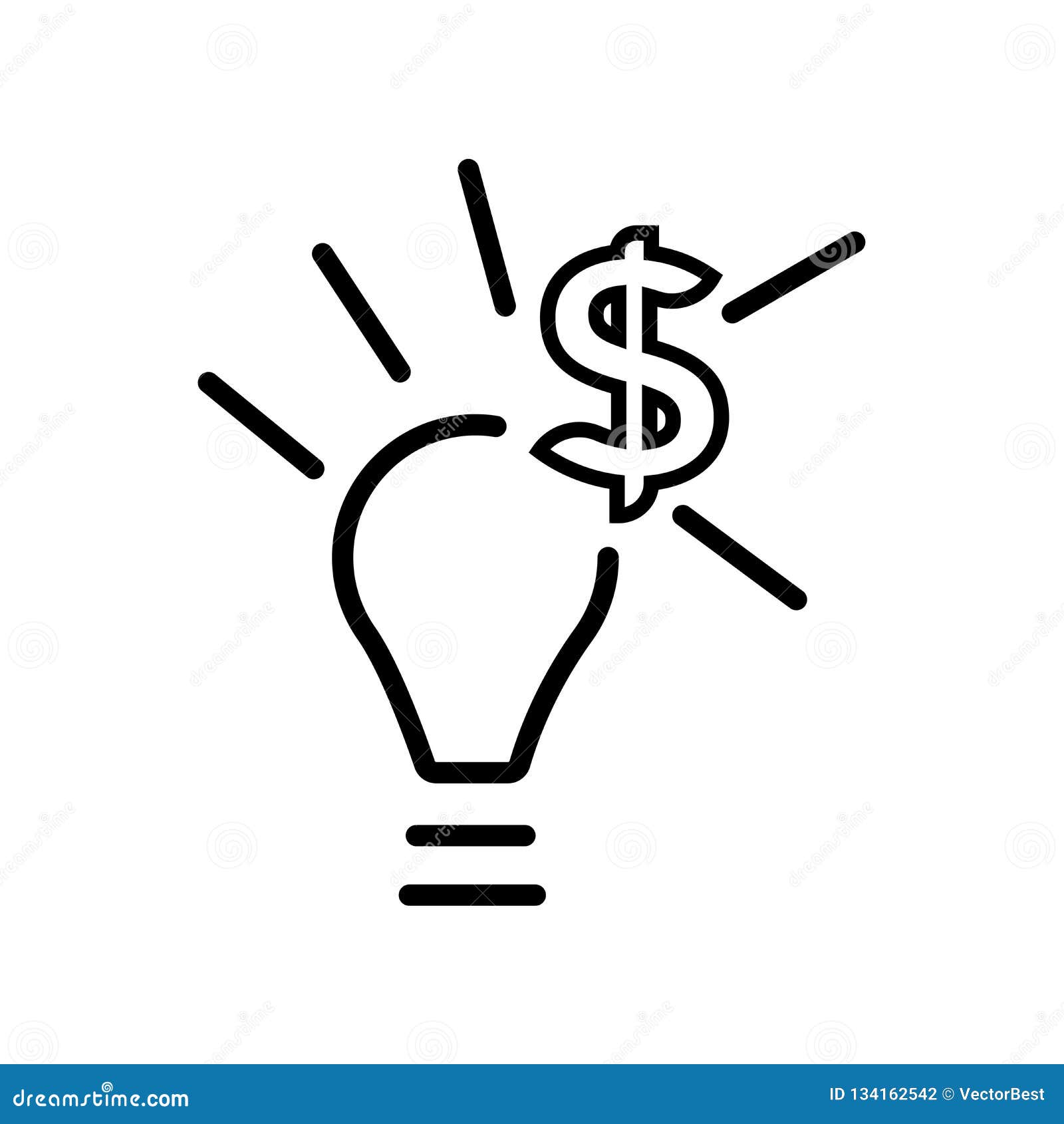 Idea Icon Vector Sign and Symbol Isolated on White Background Stock ...