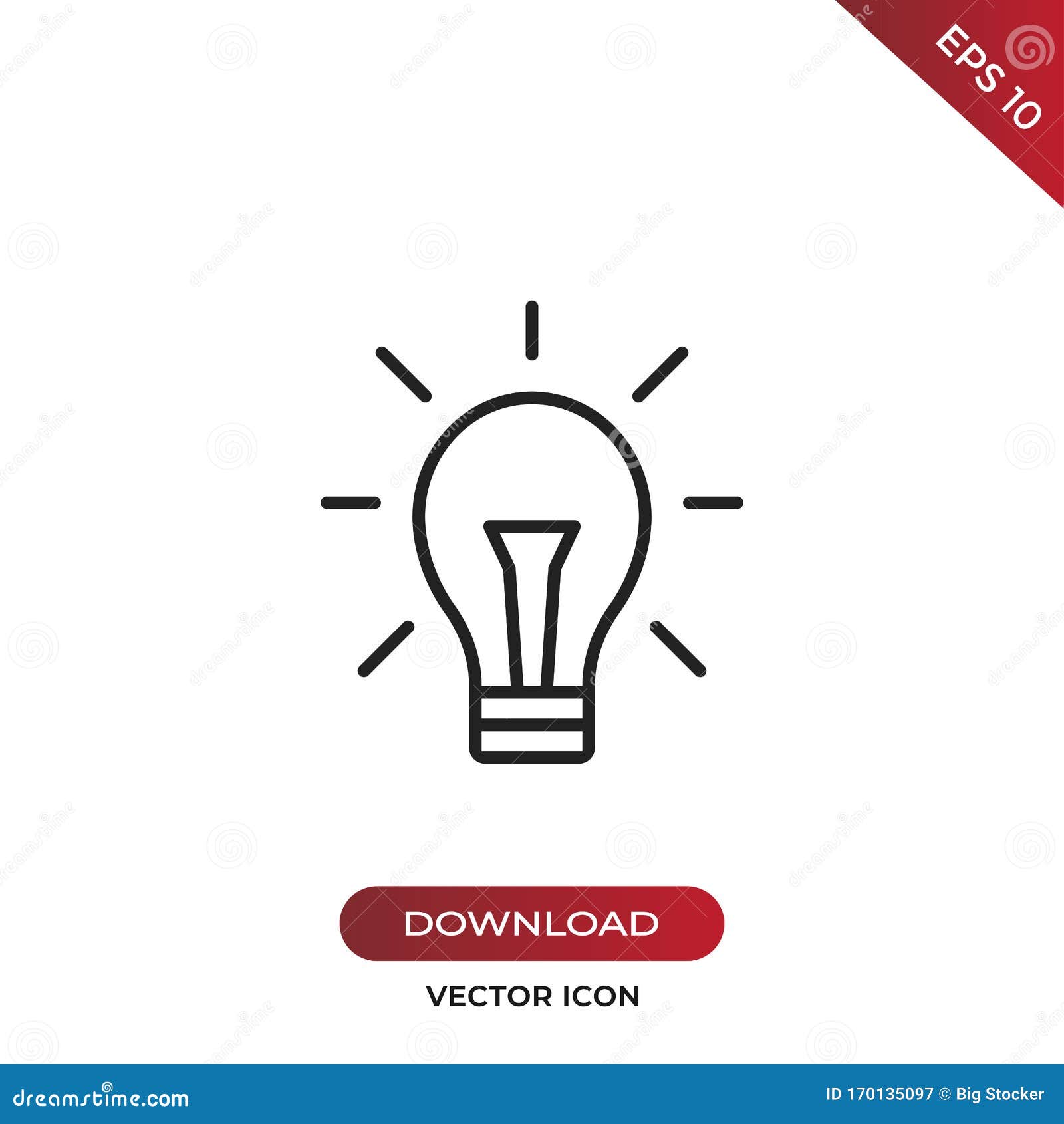 Idea Icon Vector. Simple Idea Sign in Modern Design Style for Web Site ...