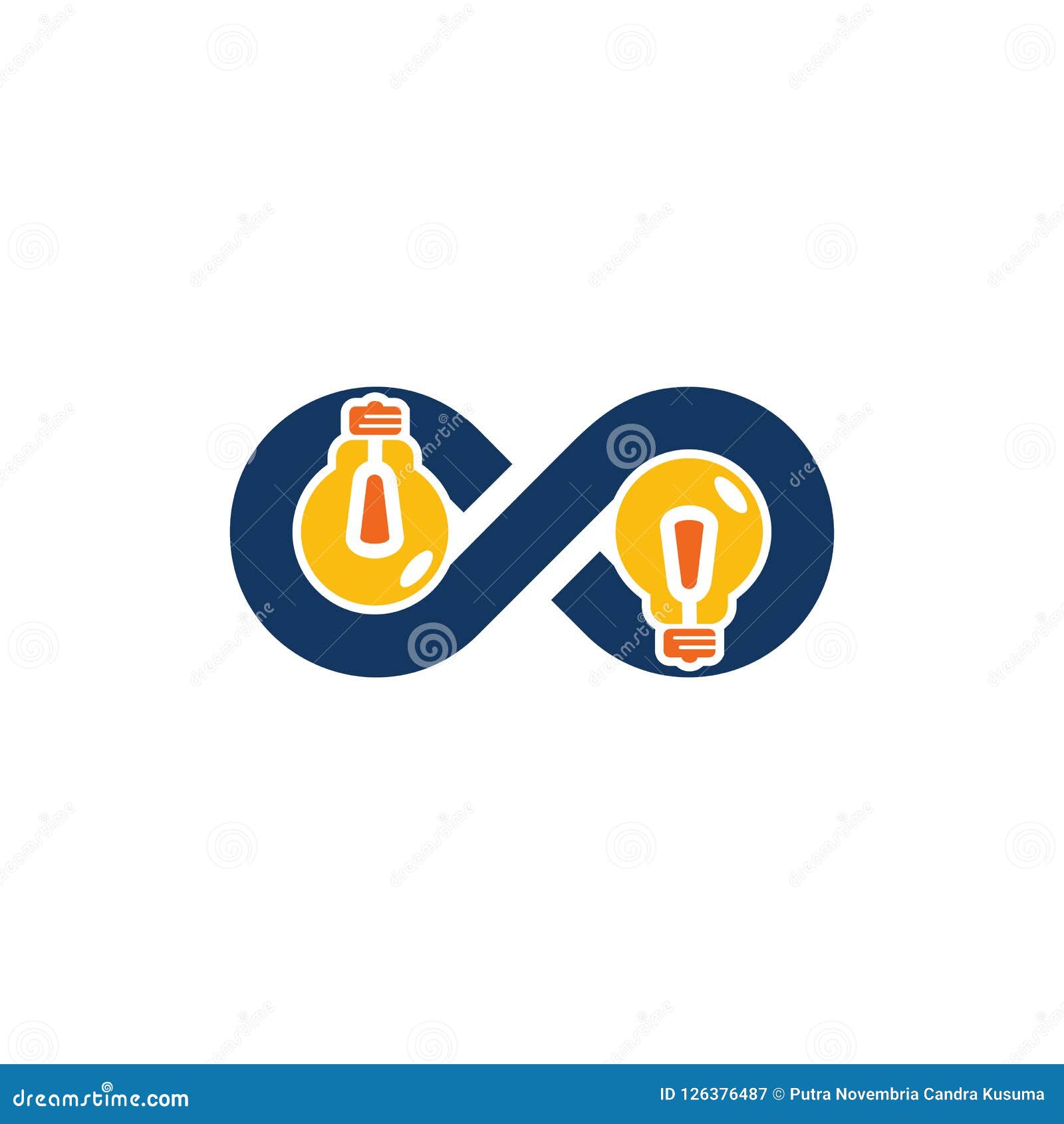 Idea Infinity Head Logo Icon Design Stock Vector - Illustration of ...