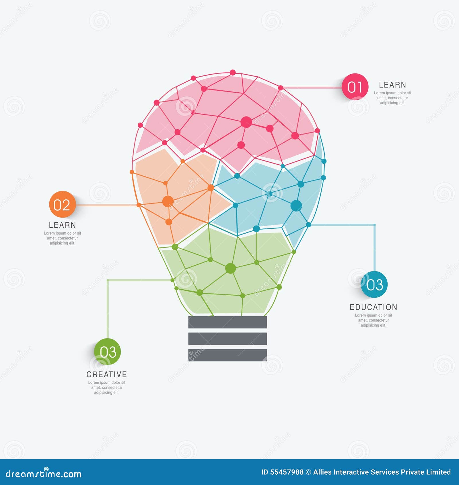 Idea Infographic Elements with Light Bulb. Stock Illustration ...