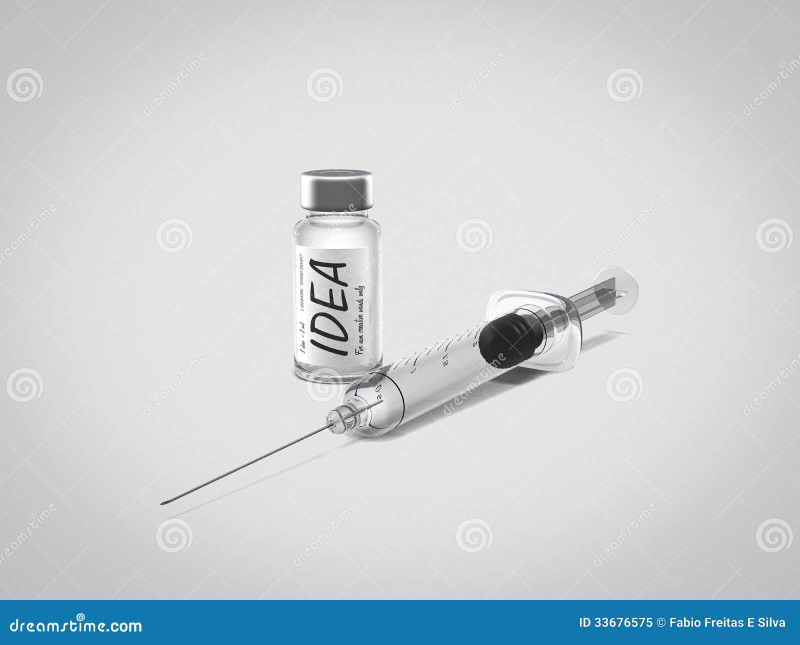 Idea injection stock illustration. Illustration of ampule - 33676575