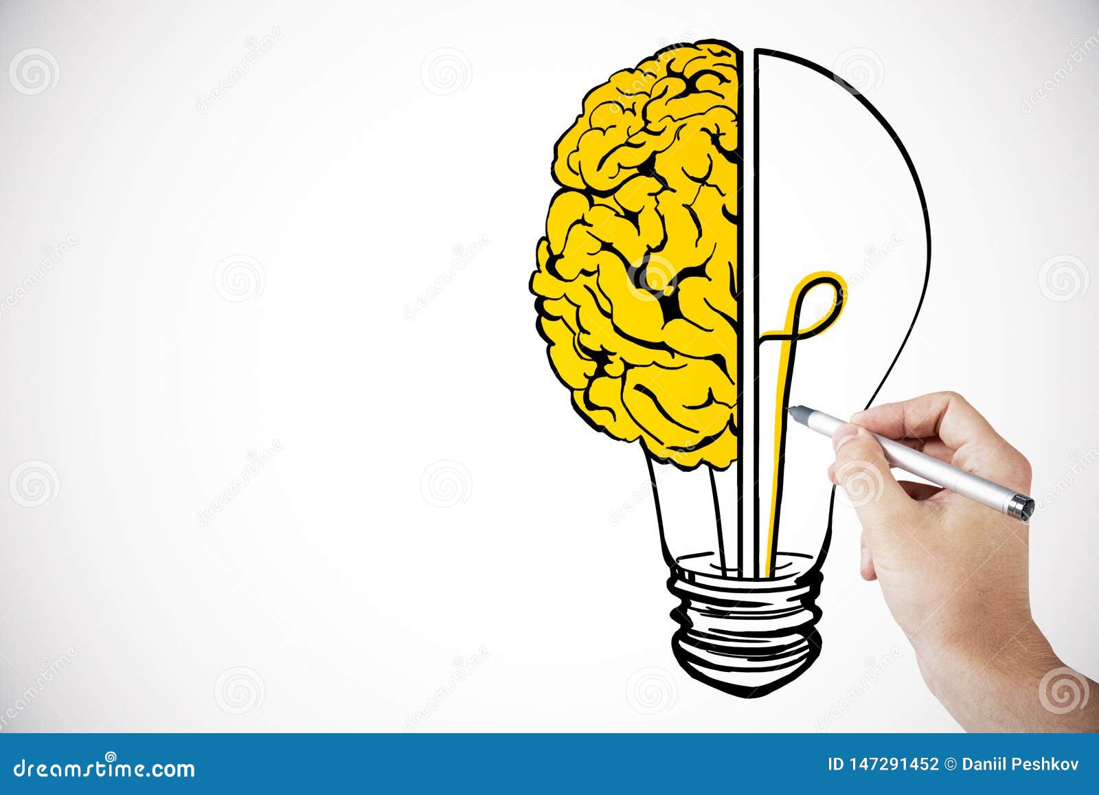 Idea, Innovation and Brainstorm Backdrop Stock Illustration ...
