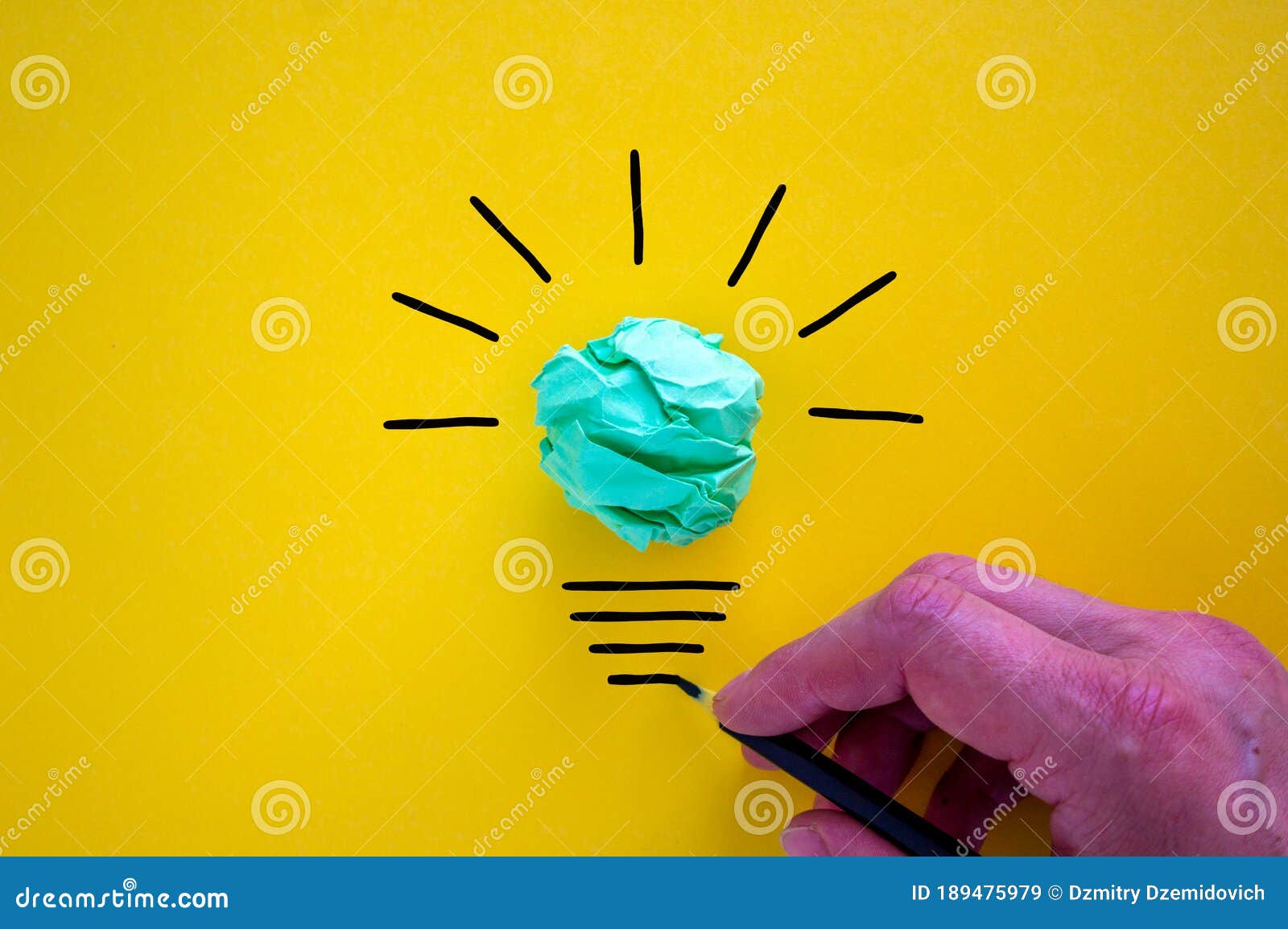 Idea and Innovation Concept Image. Beautiful Yellow Background Stock ...
