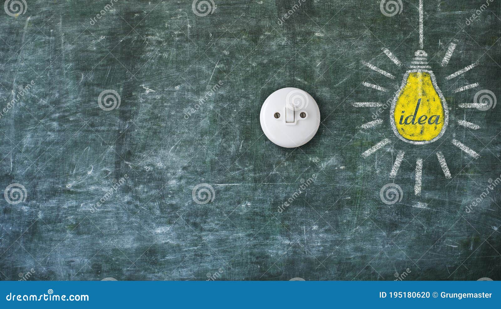 Idea, Innovation, Creativity Concept with Light Bulb and Switch on ...