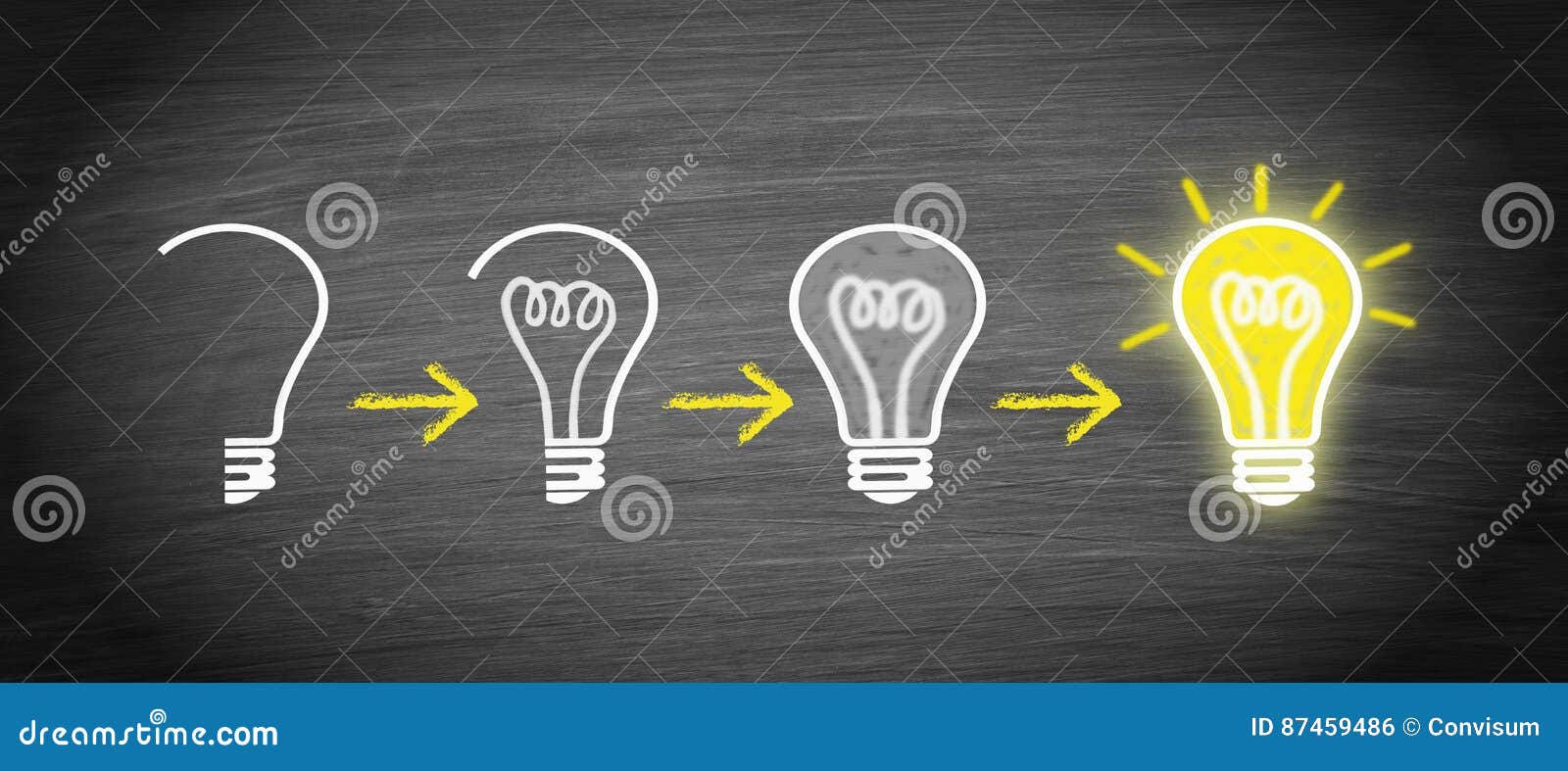 Idea, Innovation and Creativity Light Bulb Concept Stock Illustration ...