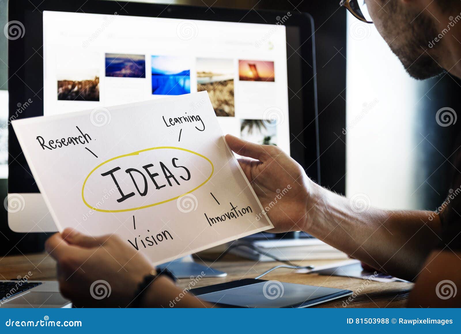 Idea Innovation Research Vision Learning Concept Stock Photo - Image of ...