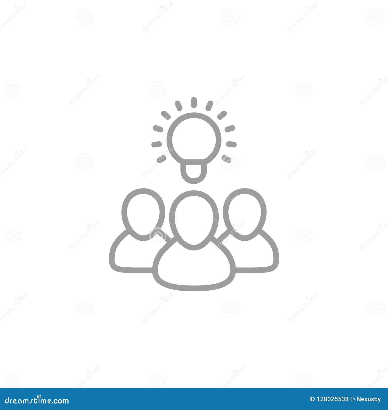 Brainstorm Icon, Pictogram Isolated Over White Vector Illustration ...
