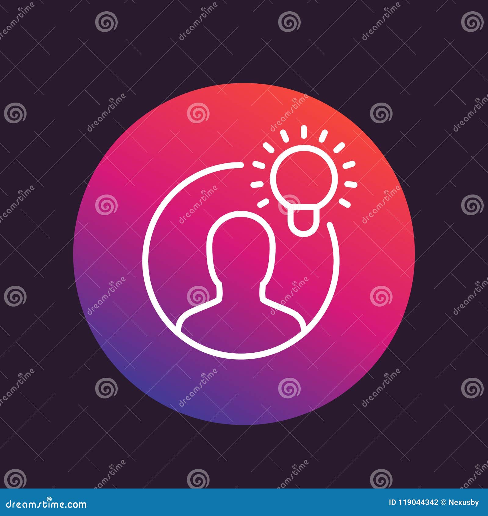 Idea, Insight Linear Vector Icon Stock Vector - Illustration of graphic ...