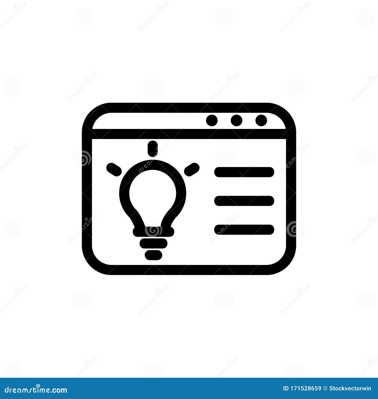 The Idea of an Internet Icon Vector. Isolated Contour Symbol ...