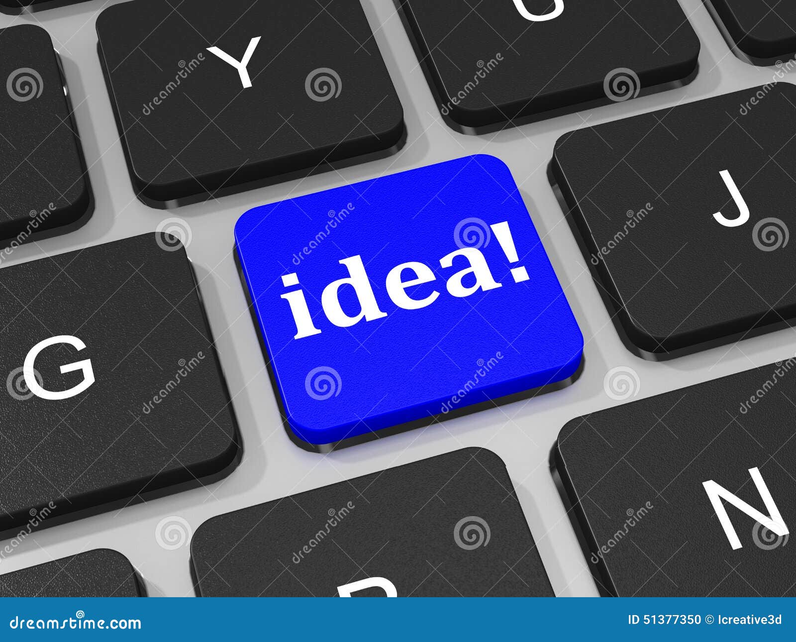 IDEA Key on Keyboard of Laptop Computer. Stock Illustration ...