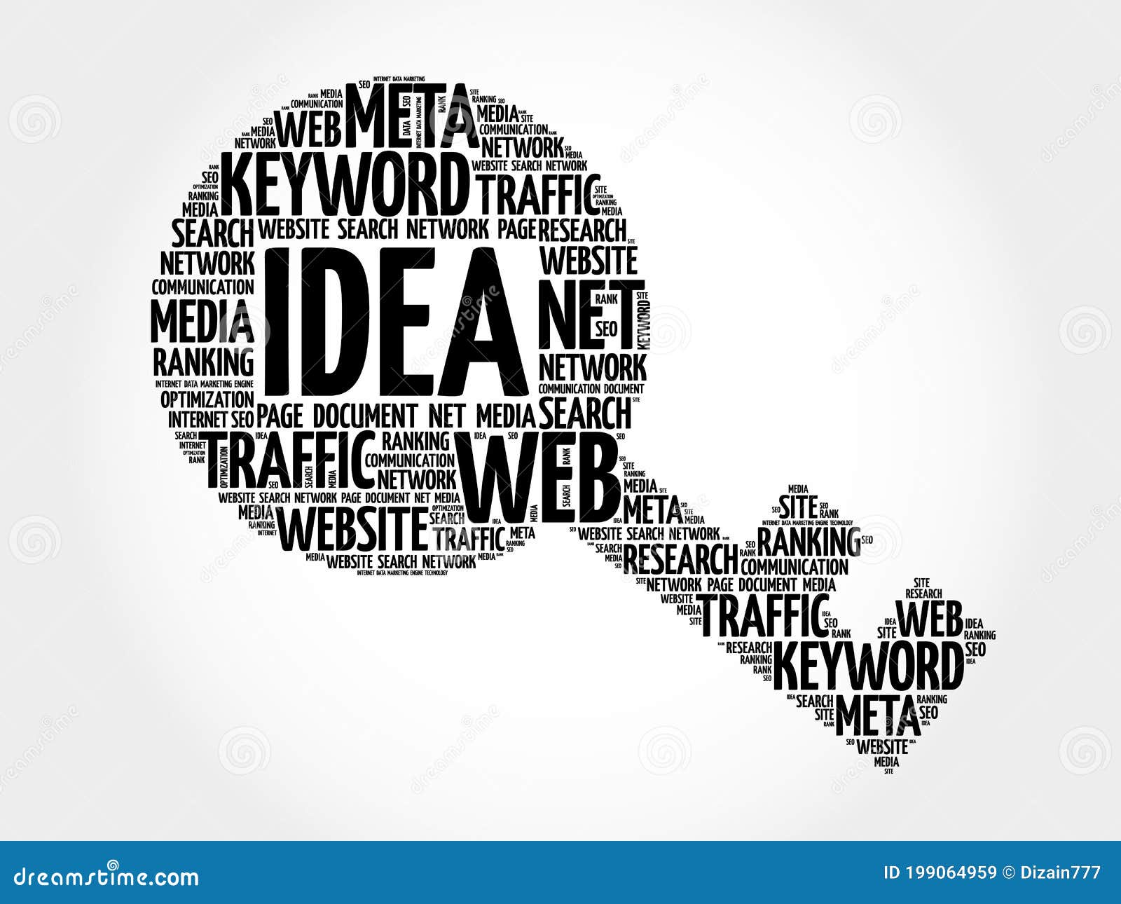 IDEA Key word cloud stock illustration. Illustration of creative ...