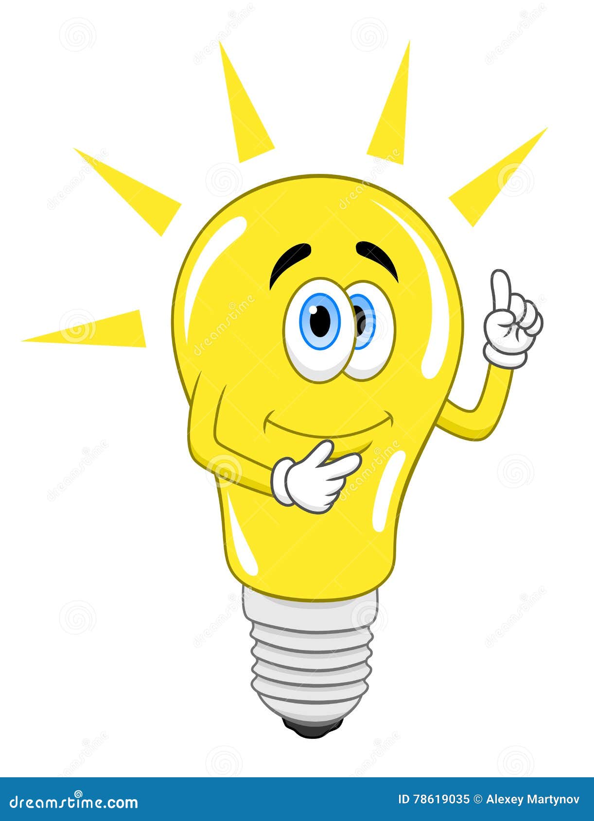 Idea lamp stock vector. Illustration of happy, creativity - 78619035