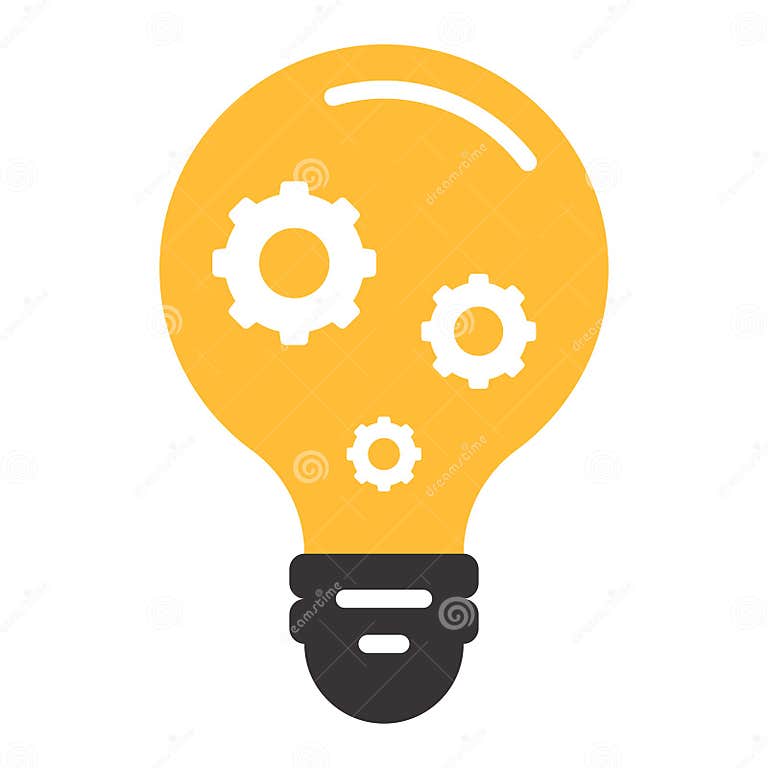 Idea Lamp Element Collection Set Stock Vector - Illustration of ...