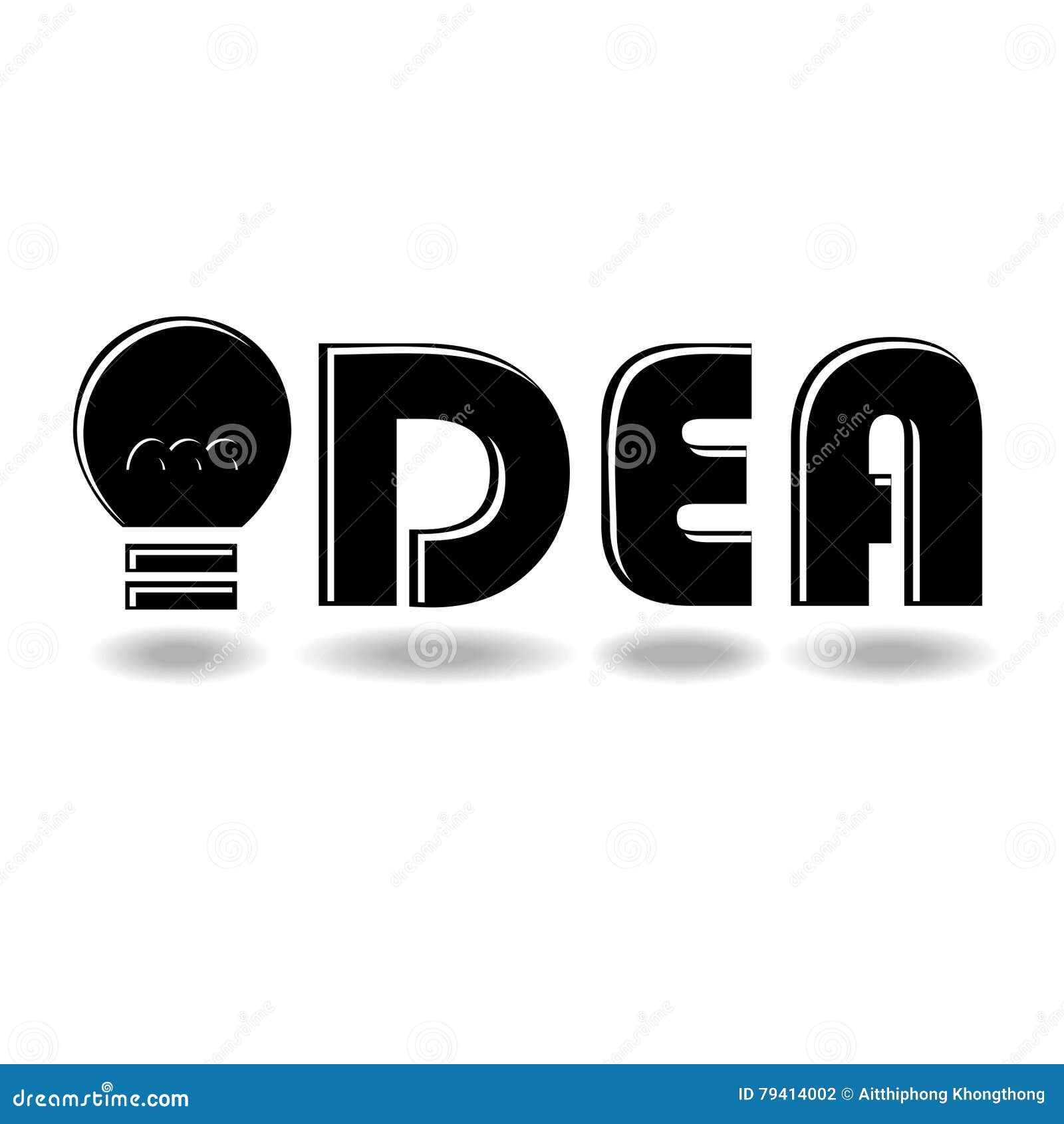 Idea Lamp Icon, White Background Vector Illustration Stock Vector ...