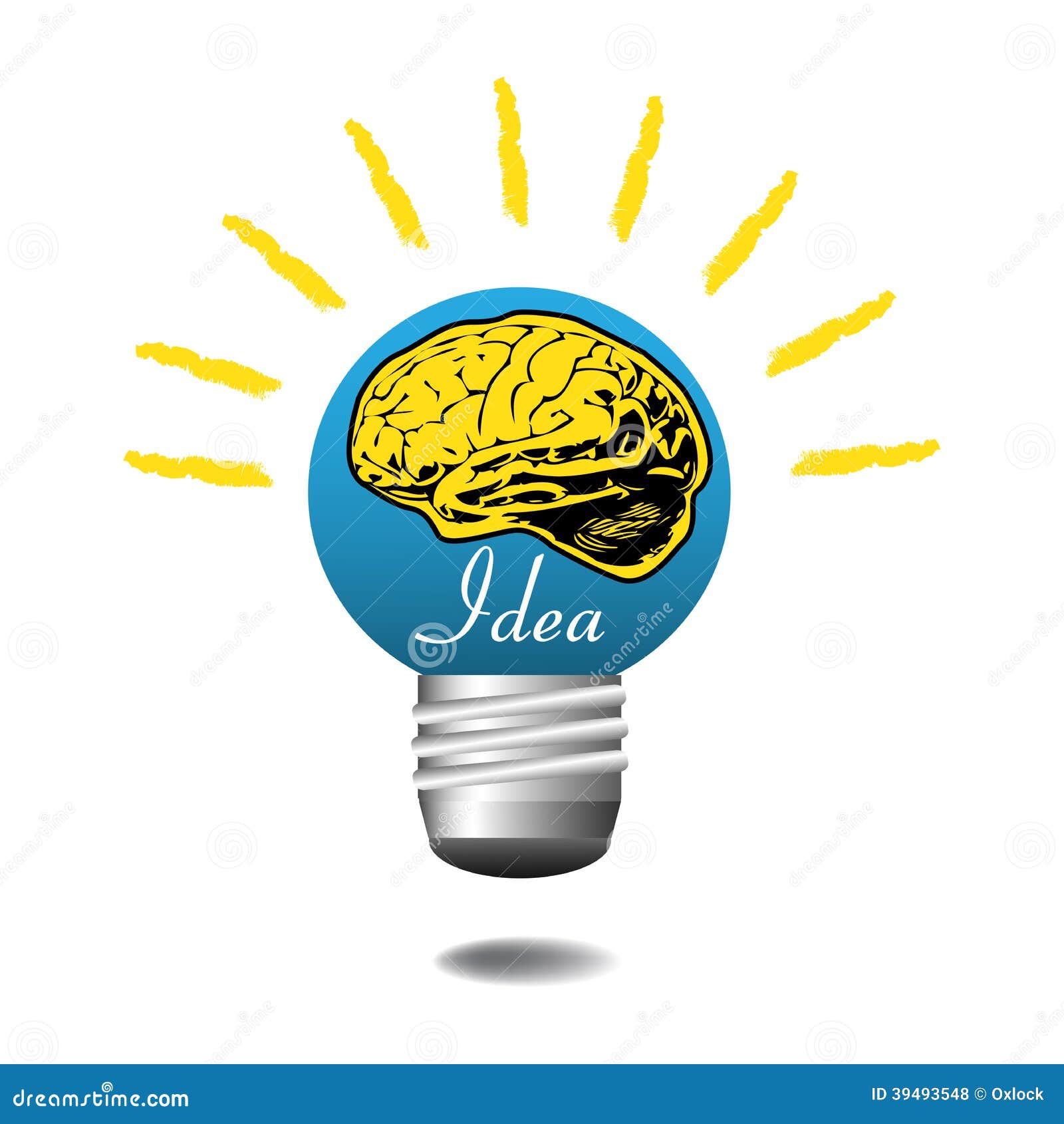 Idea light bulb stock vector. Illustration of illuminated - 39493548