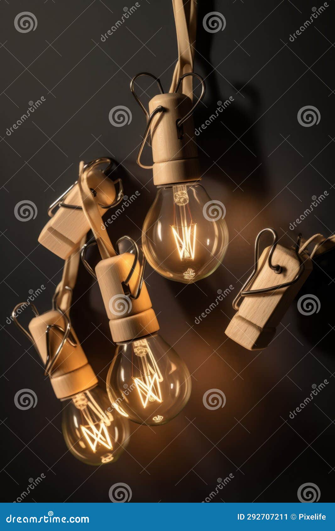Idea Light Bulb with Clips AI Generated Stock Illustration ...