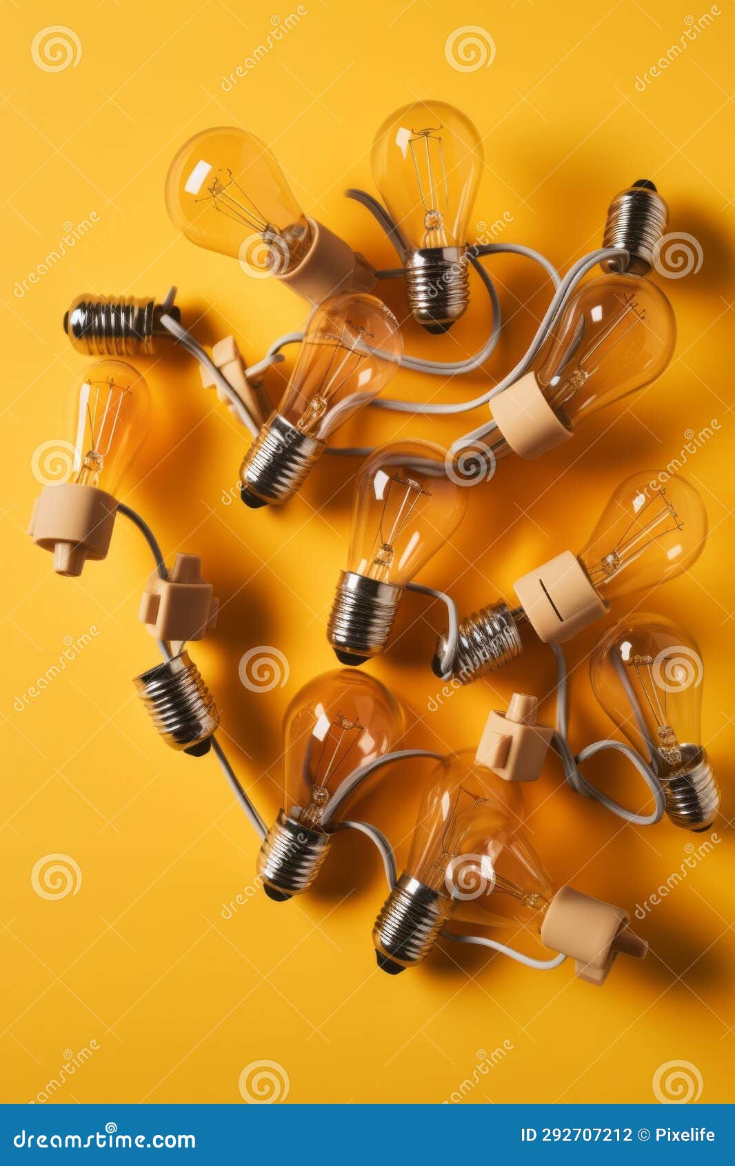 Idea Light Bulb with Clips AI Generated Stock Illustration ...