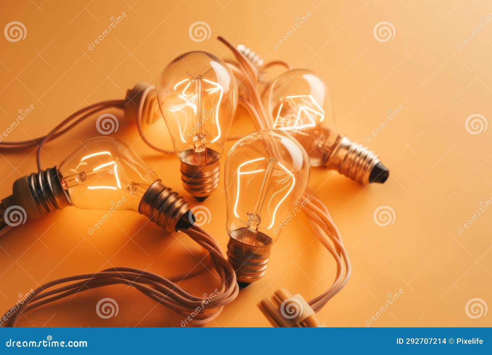 Idea Light Bulb with Clips AI Generated Stock Illustration ...
