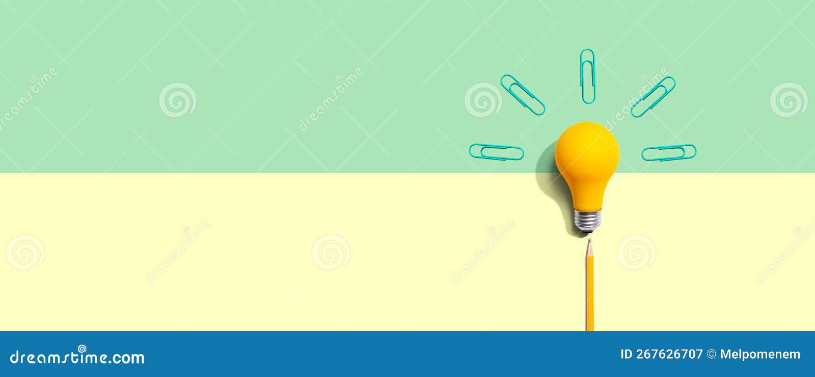 Idea light bulb with clips stock image. Image of clips - 267626707