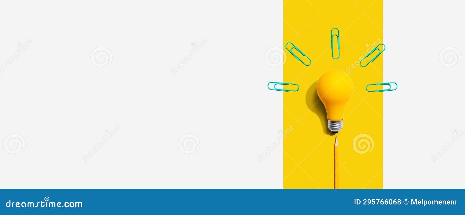 Idea light bulb with clips stock photo. Image of creativity - 295766068