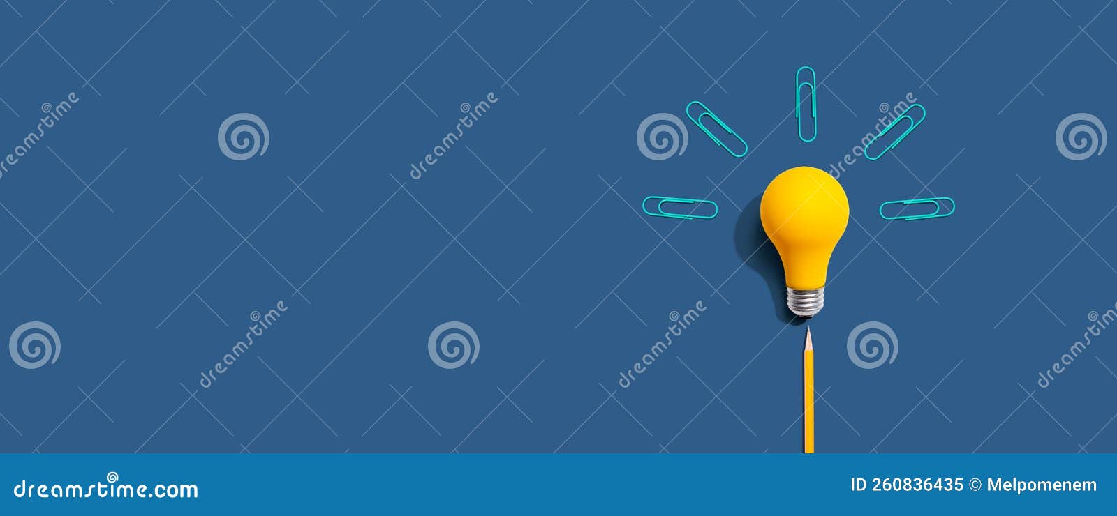 Idea light bulb with clips stock image. Image of creativity - 260836435