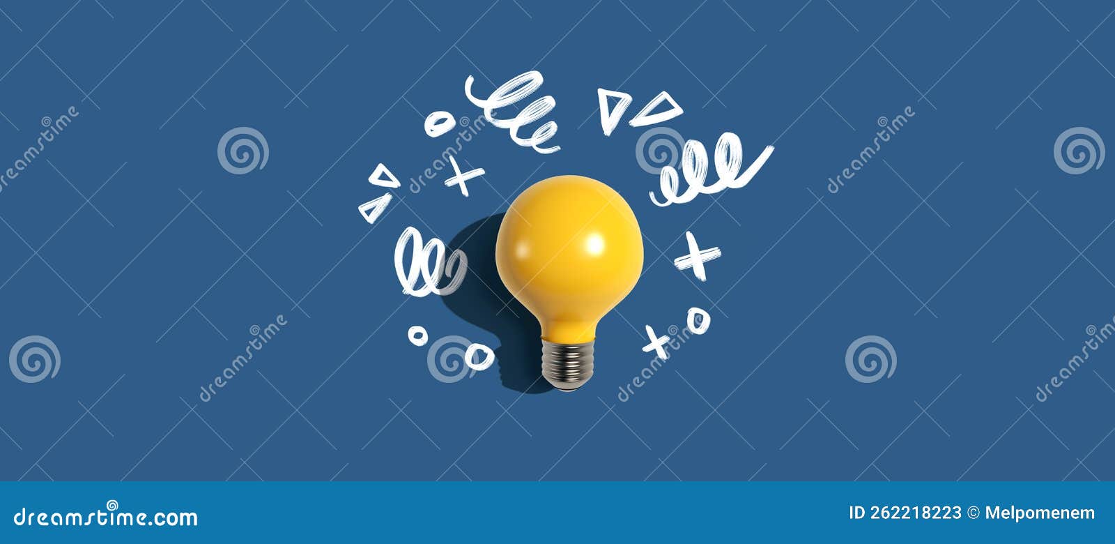 Idea Light Bulb with Hand Drawing Sketch Stock Image - Image of ...