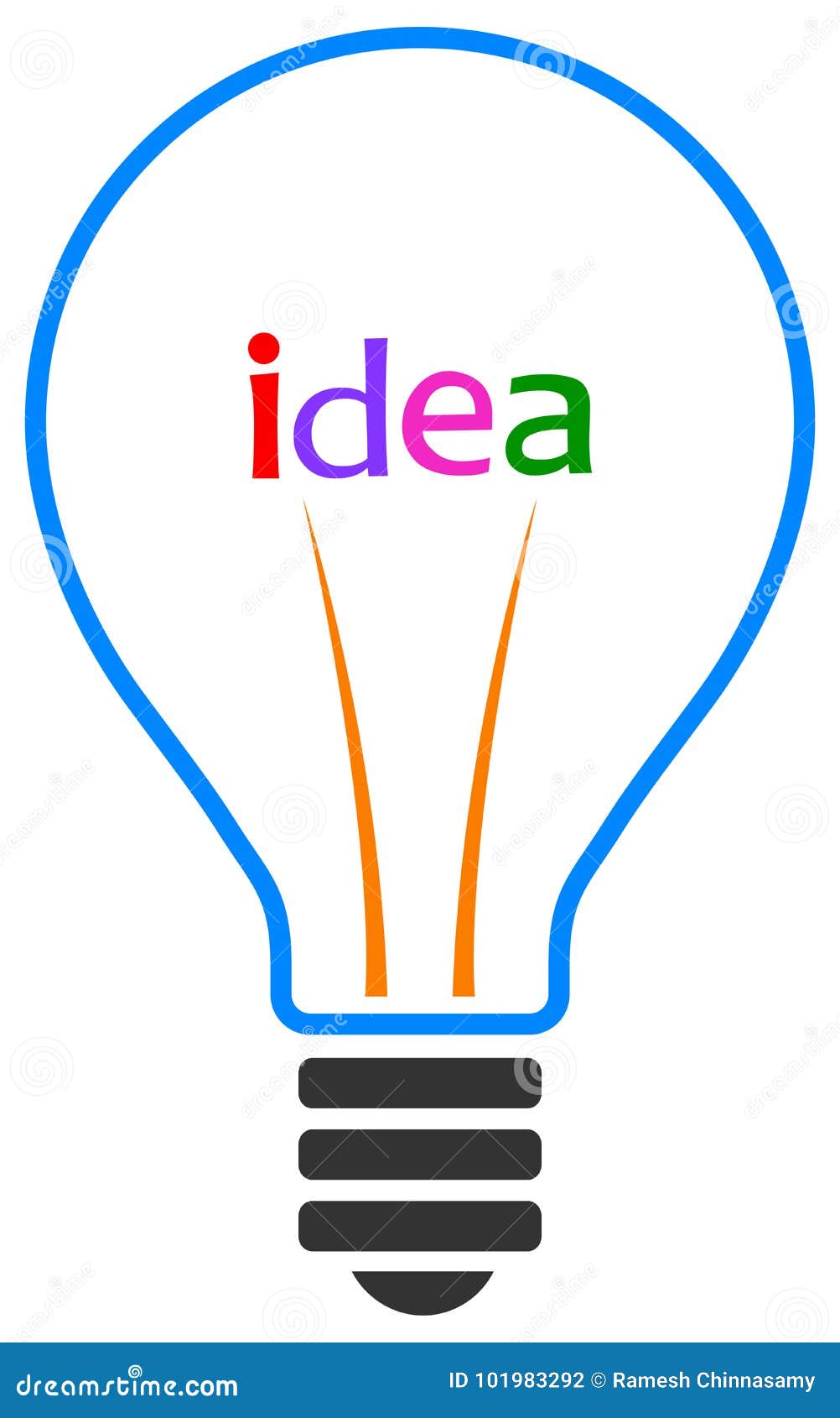 Idea light bulb stock vector. Illustration of element - 101983292