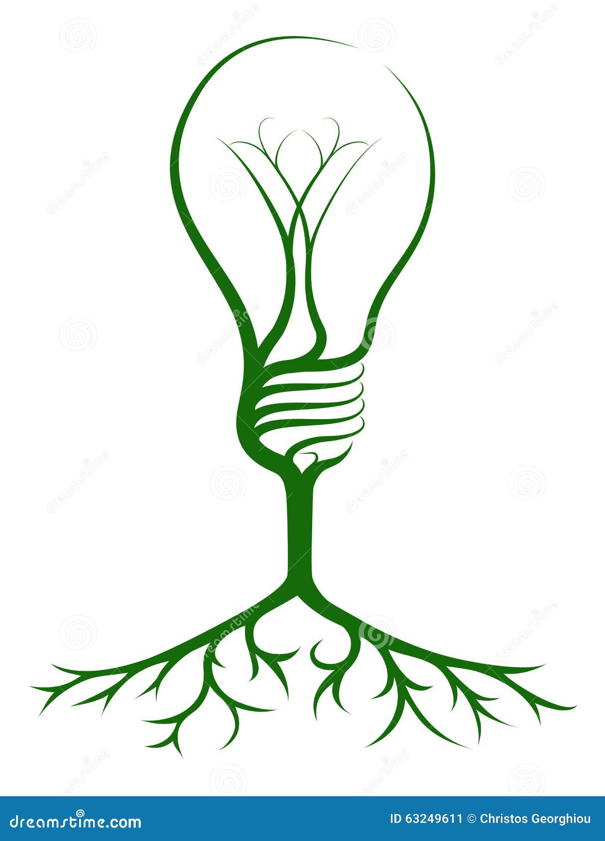 Idea light bulb tree stock vector. Illustration of icon - 63249611