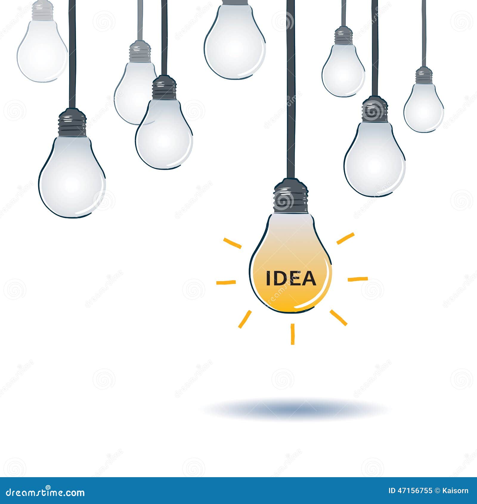 Idea light bulb stock vector. Illustration of design - 47156755
