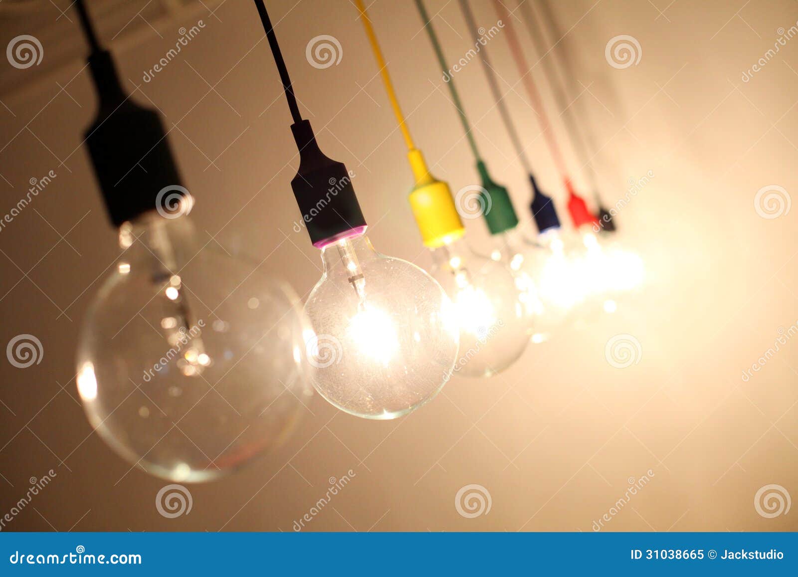Idea with light bulbs stock image. Image of glowing, bulb - 31038665
