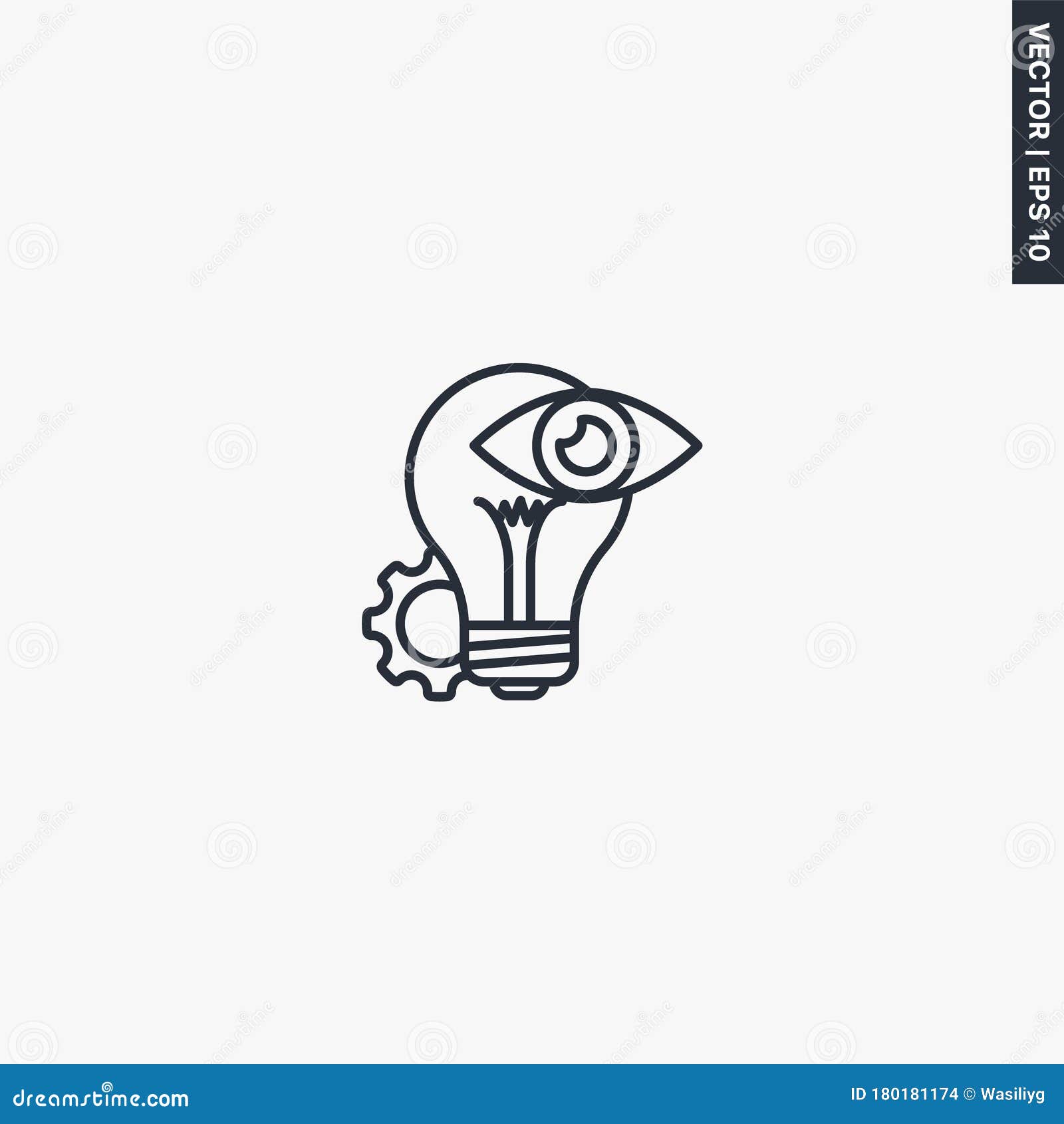 Idea, Linear Style Sign for Mobile Concept and Web Design Stock Vector ...