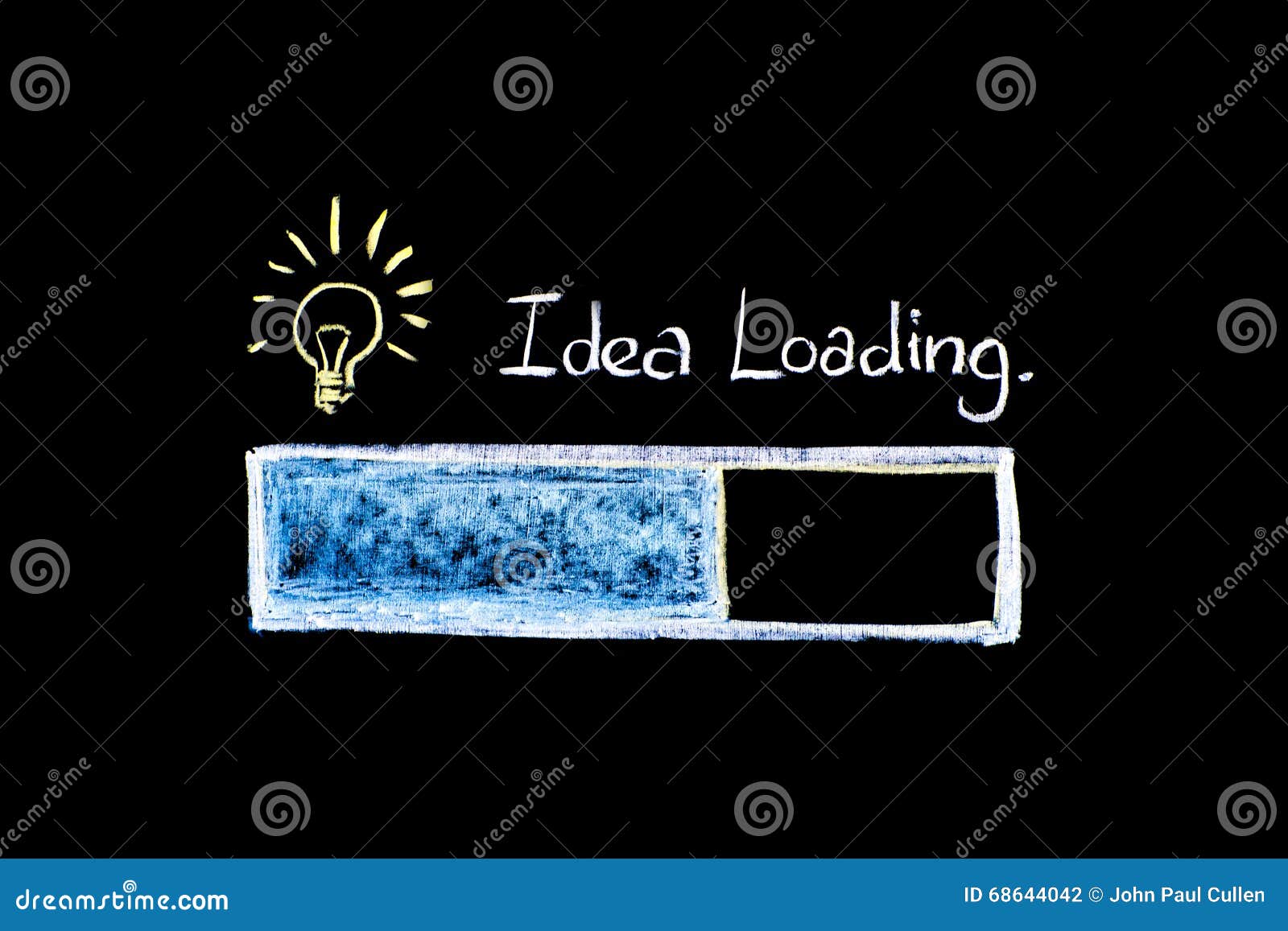 Idea Loading - Chalkboard stock photo. Image of success - 68644042