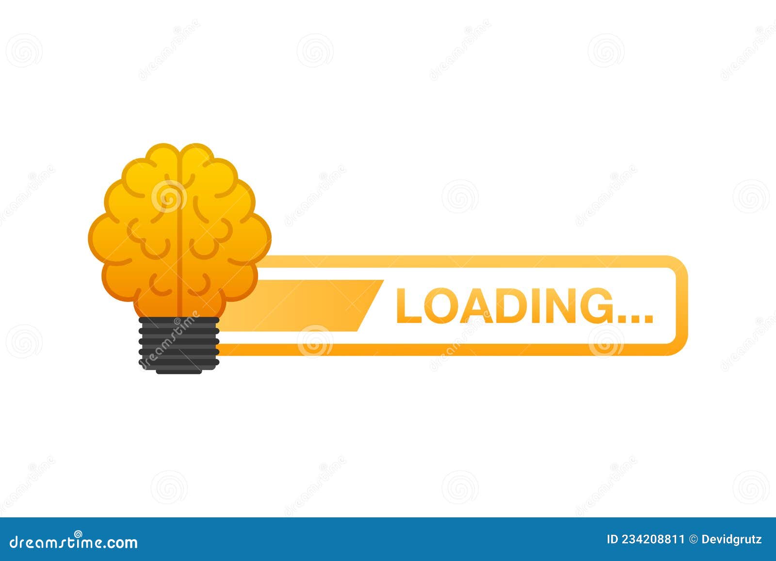 Loading Bar. Brain. Royalty-Free Cartoon | CartoonDealer.com #49823945