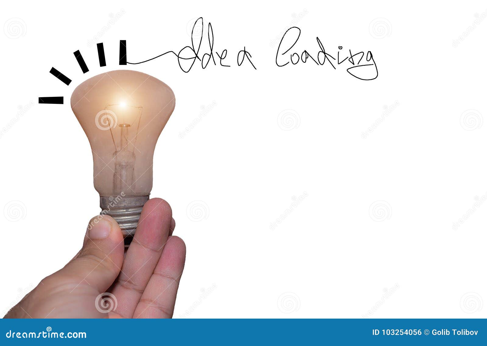 Idea loading concept. stock photo. Image of human, discovery - 103254056