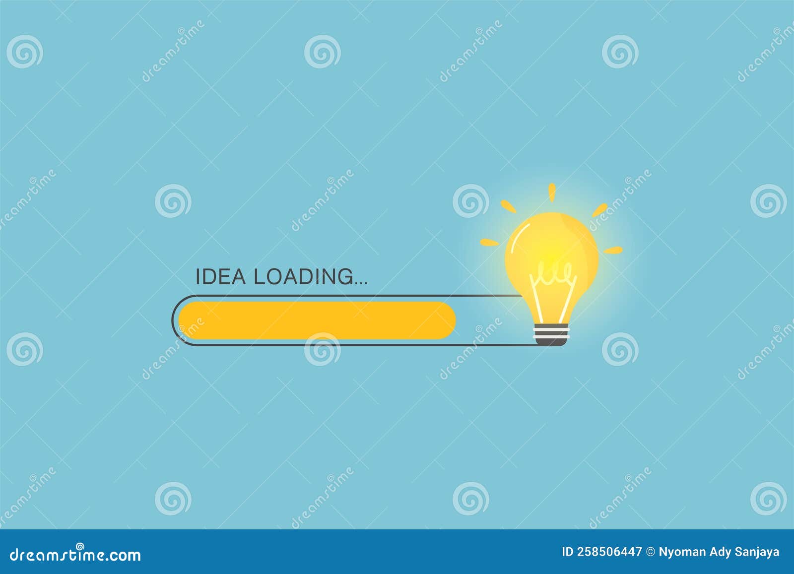 Idea Loading Concept with Light Bulb and Loading Bar. Big Idea ...