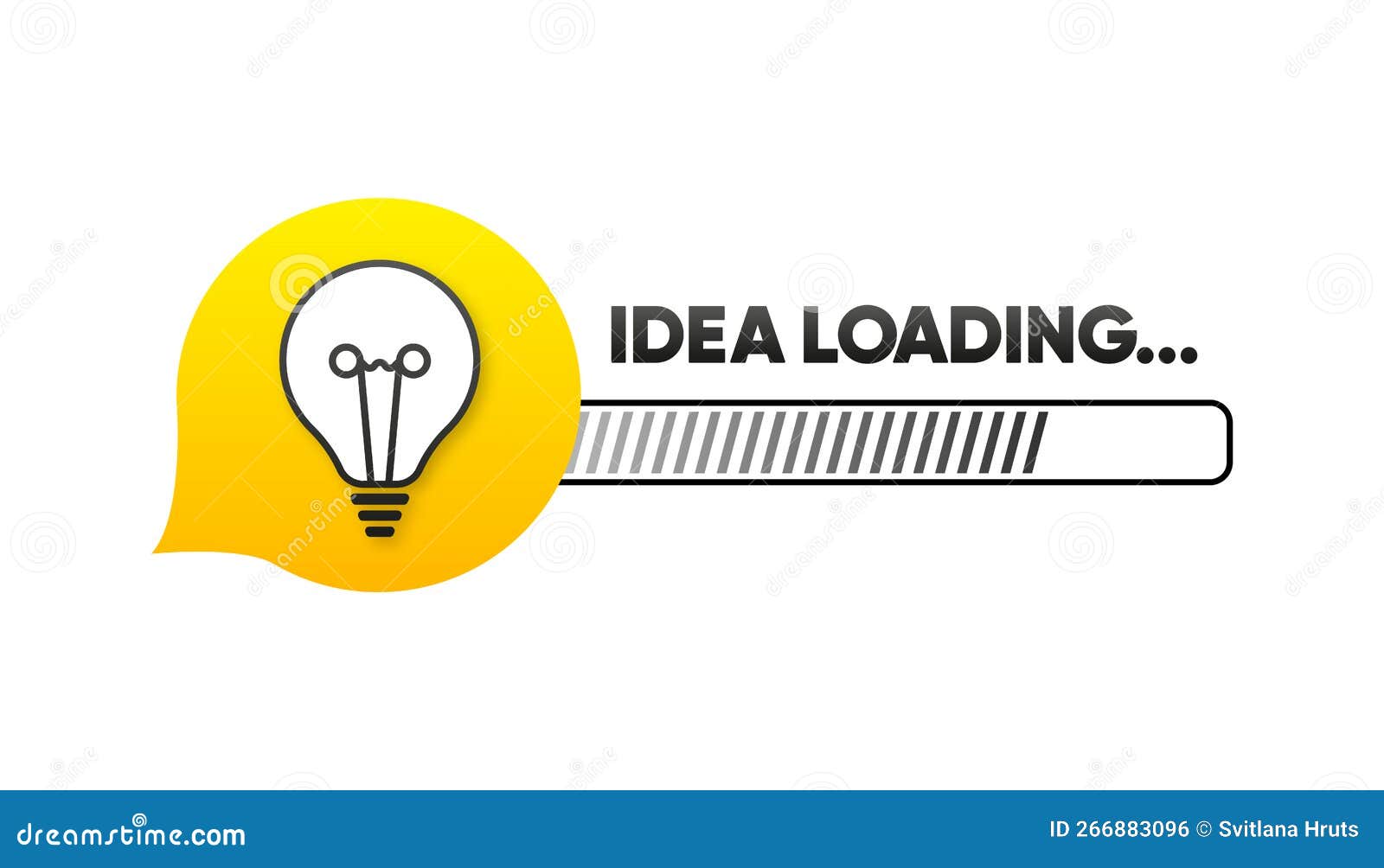 Idea Loading Concept with Light Bulb and Loading Bar. Idea, Innovation ...
