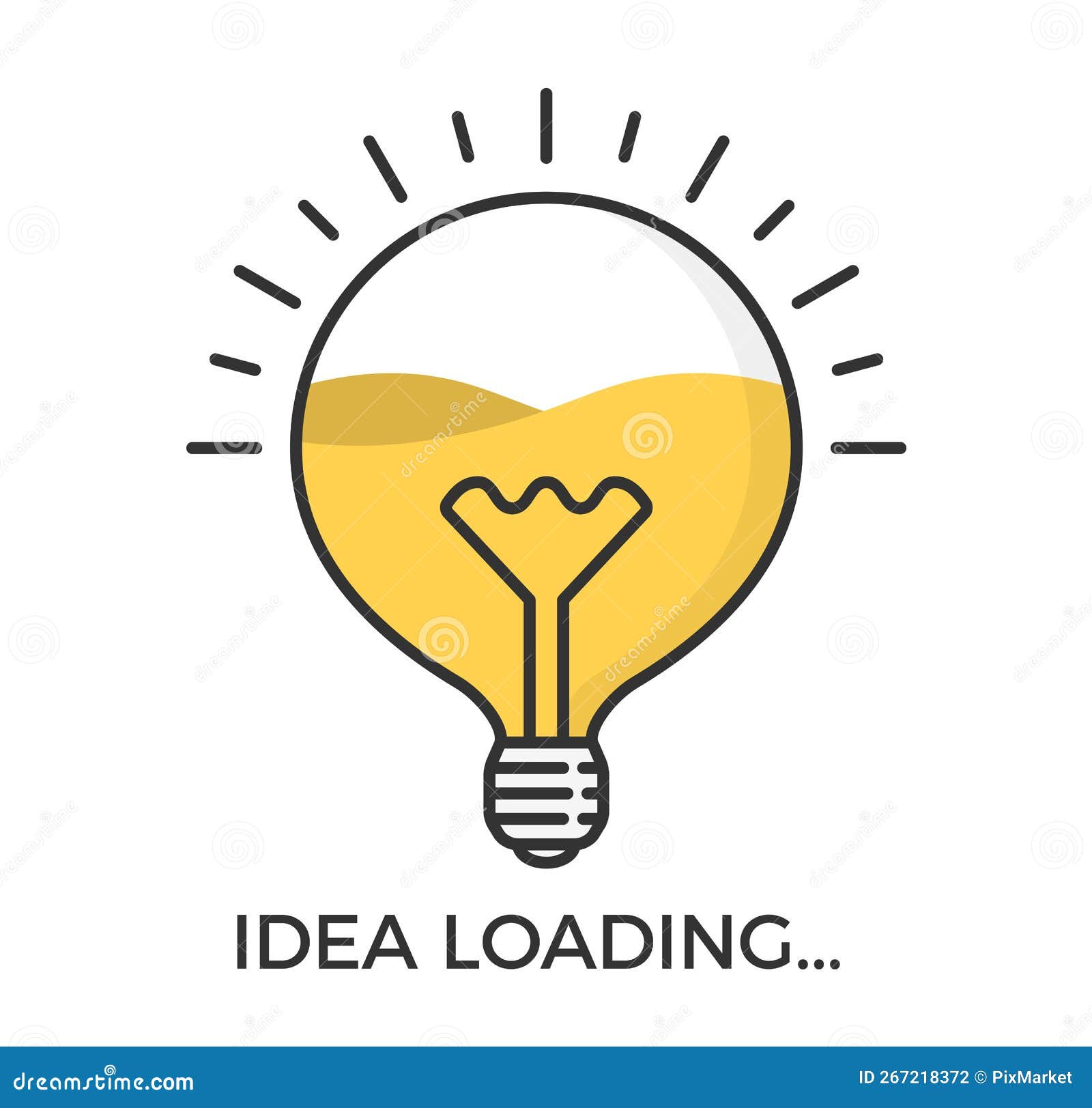 Idea Loading Concept stock vector. Illustration of glow - 267218372 Idea Loading Concept stock vector. Illustration of glow - 267218372