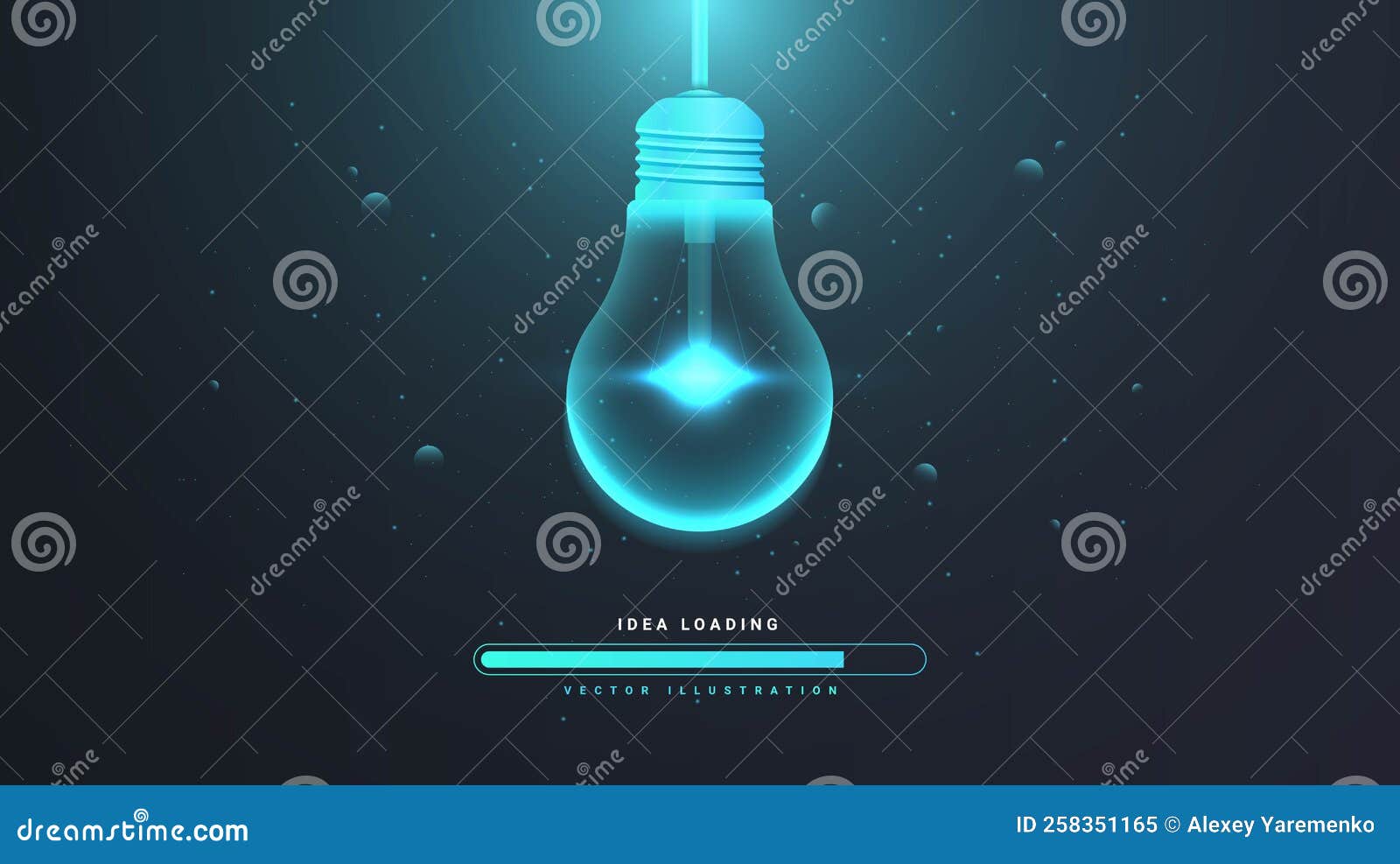 Idea loading concept stock vector. Illustration of lightbulb - 258351165