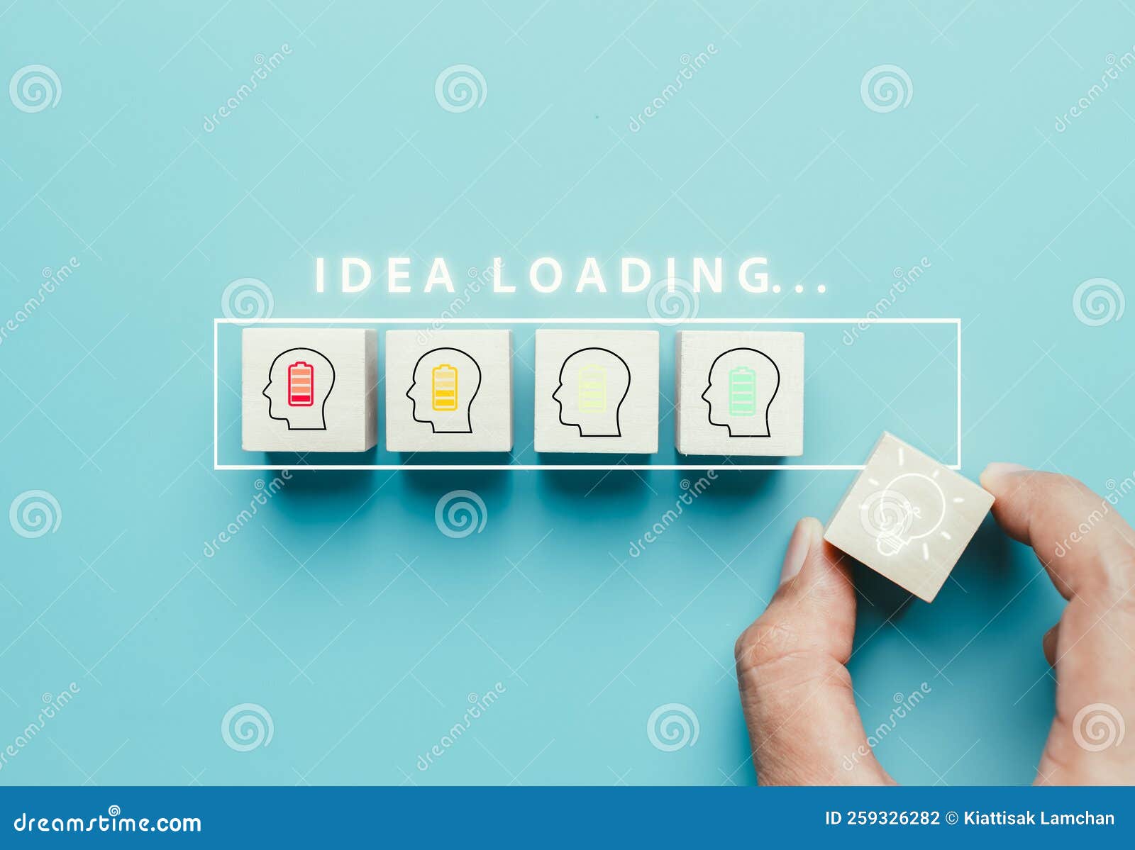 Idea Loading Concept. Thinking Innovation and Creativity Process and ...