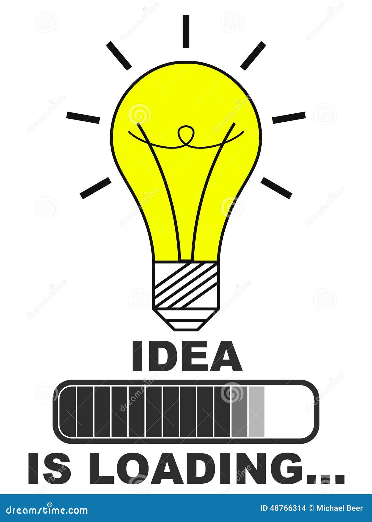 Idea is loading stock illustration. Illustration of idea - 48766314