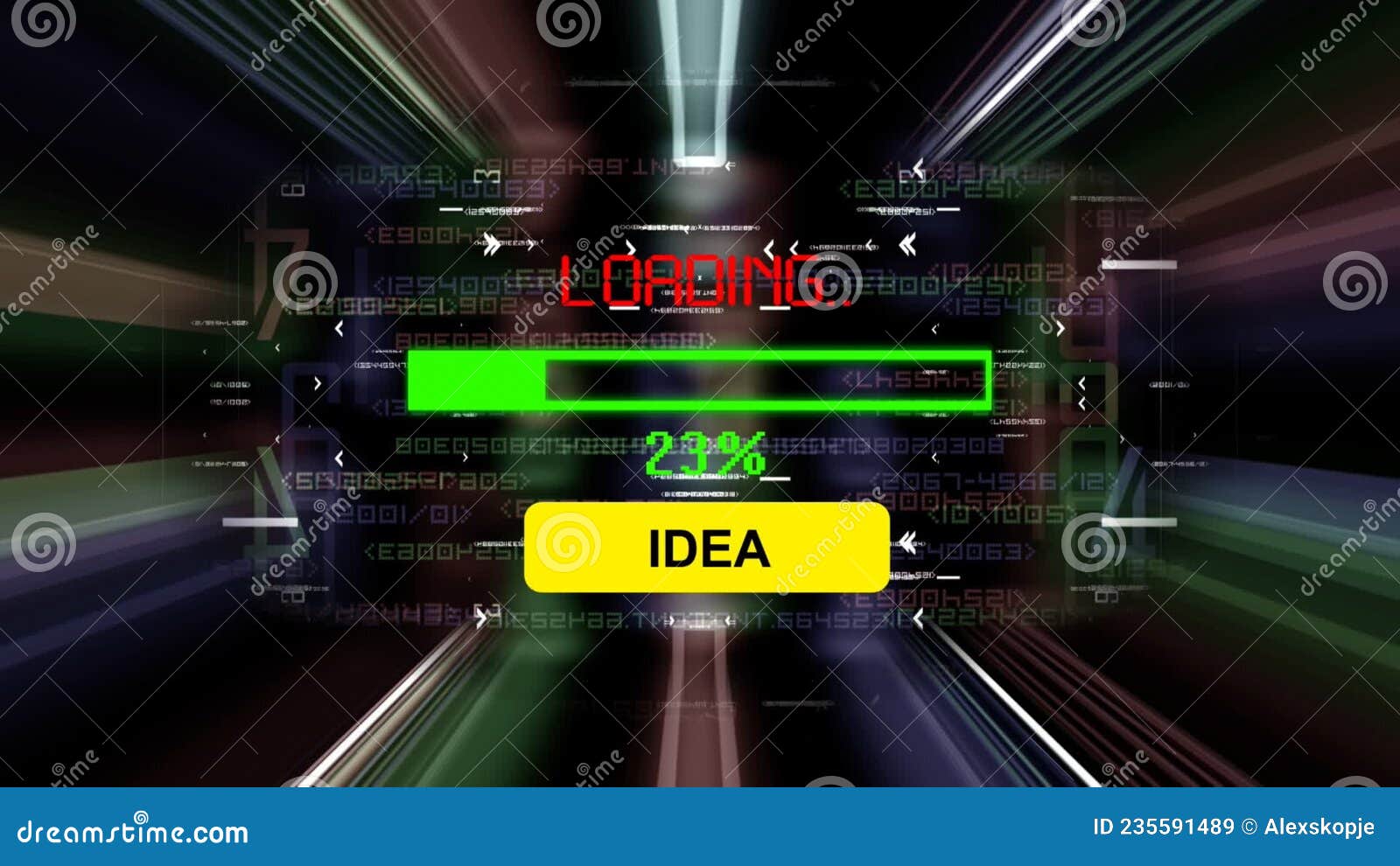 Idea Loading Progress Bar on the Screen Stock Video - Video of ...