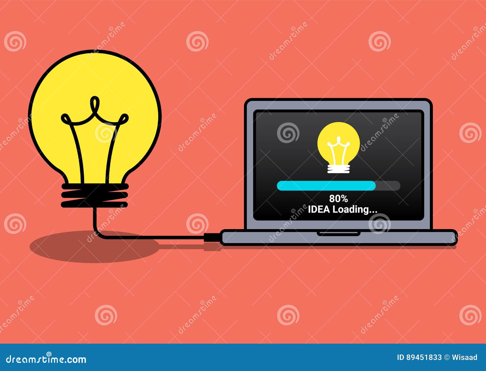 Idea Loading Cartoon Vector | CartoonDealer.com #89451833