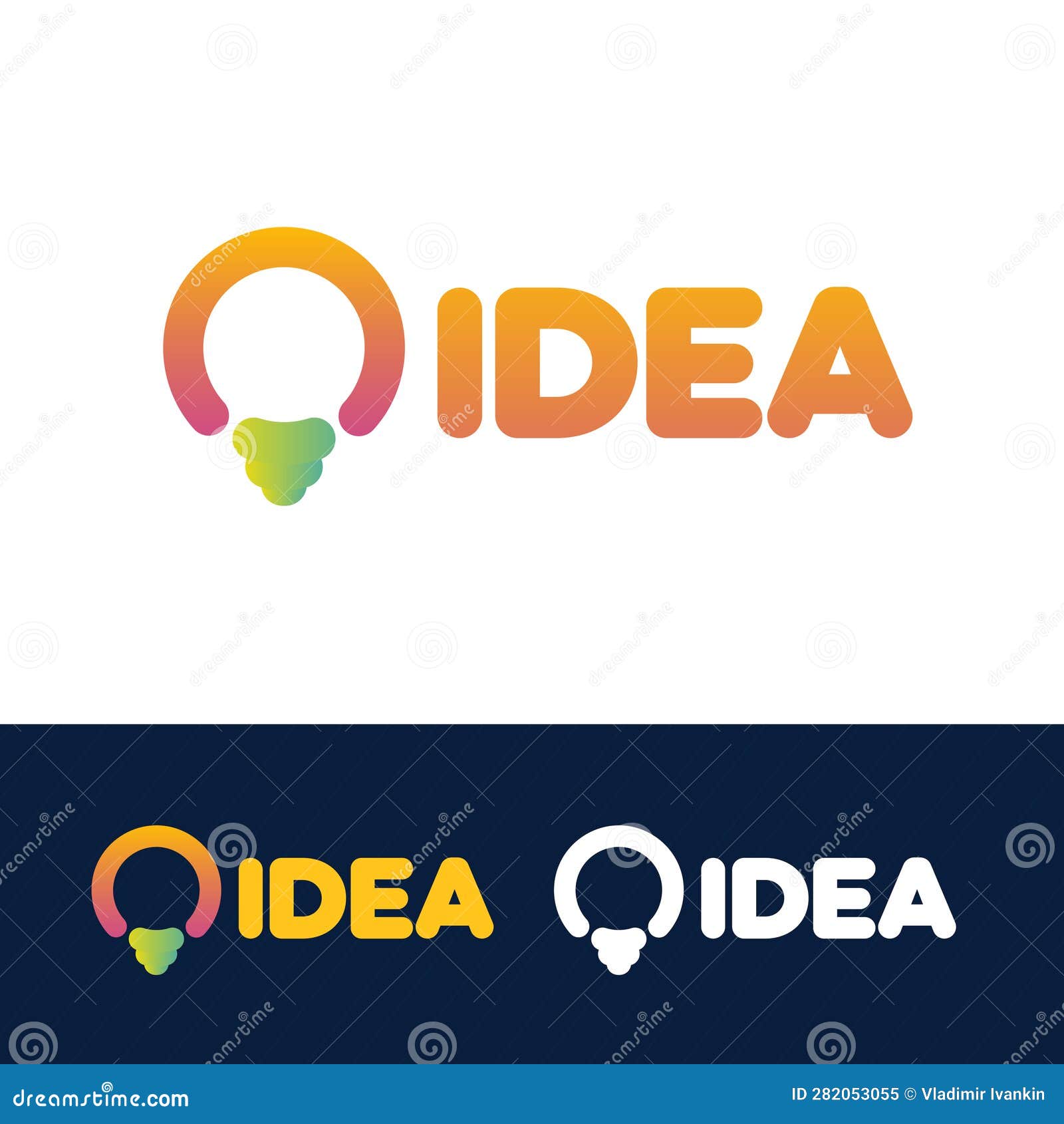 Idea logo with light bulb stock vector. Illustration of imagination ...