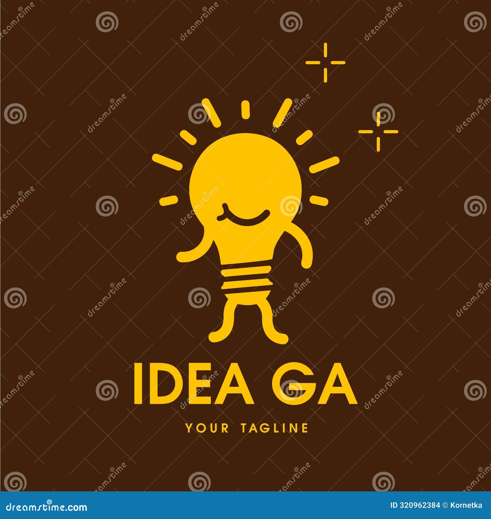 The Idea of Logo. the Light Bulb Was a Cheerful Luminary Stock Vector ...