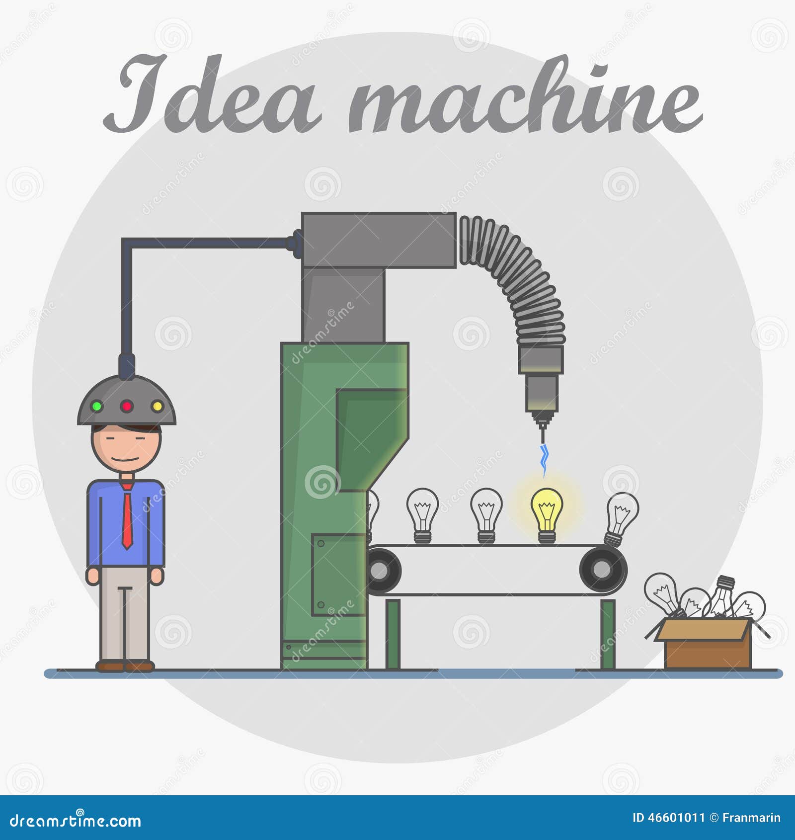 The idea machine stock illustration. Illustration of gears - 46601011